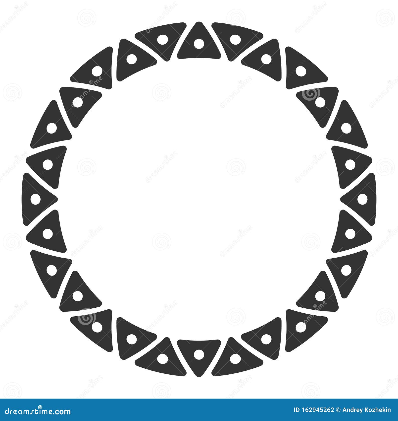 Abstract Round Meander, Circular Geometric Ornament, Frame Made of ...