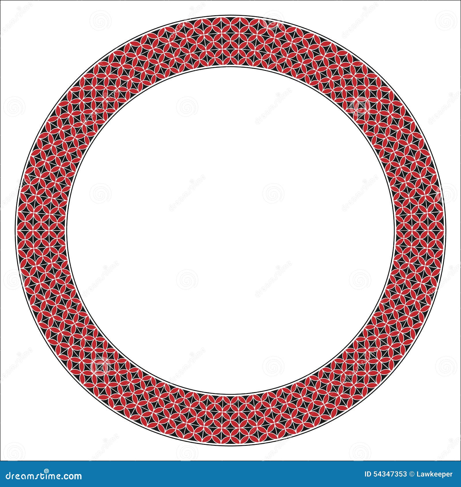 Abstract Round Medieval Geometric Pattern Stock Vector - Illustration ...