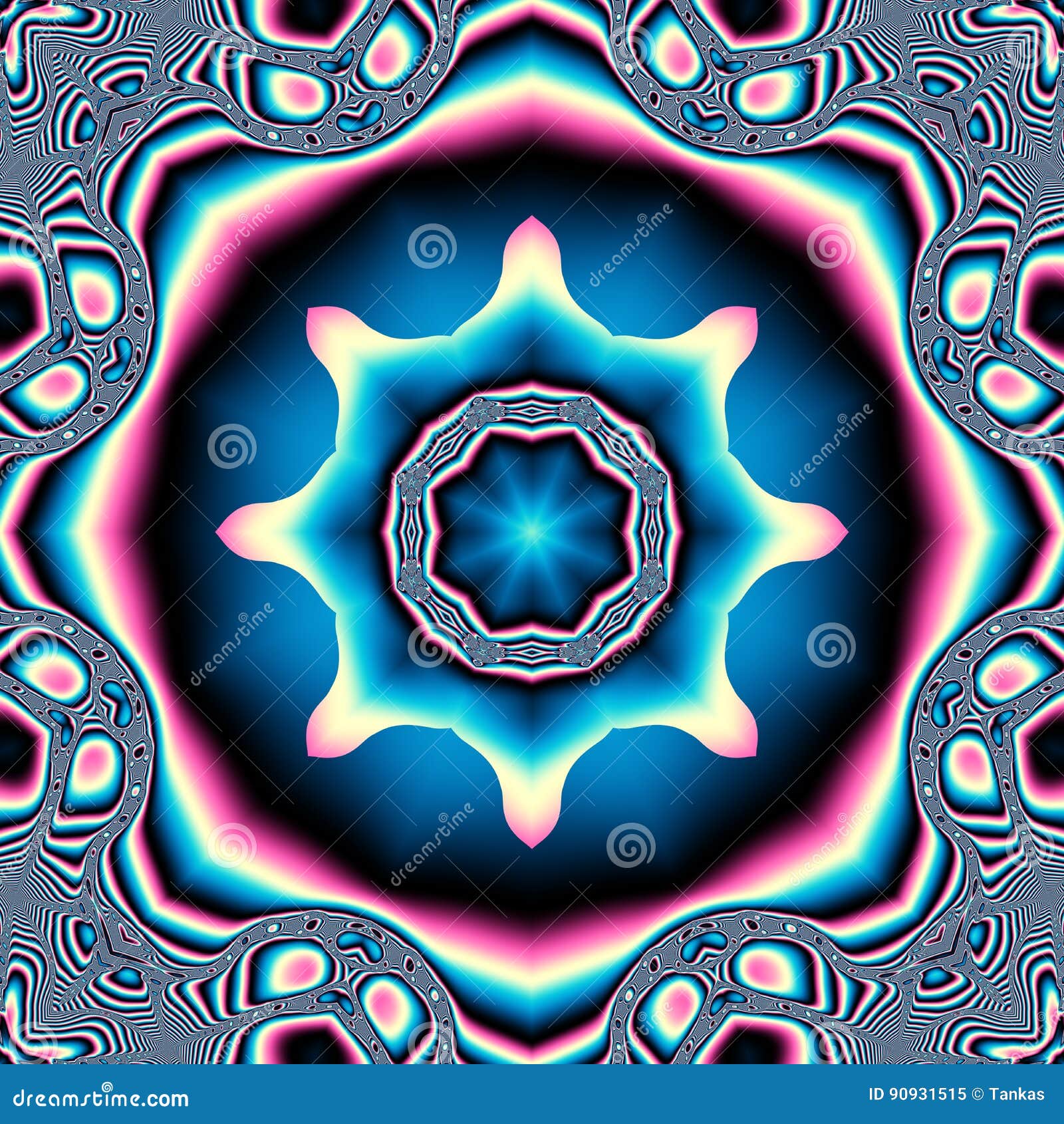 Abstract round pattern stock illustration. Illustration of psychedelic ...