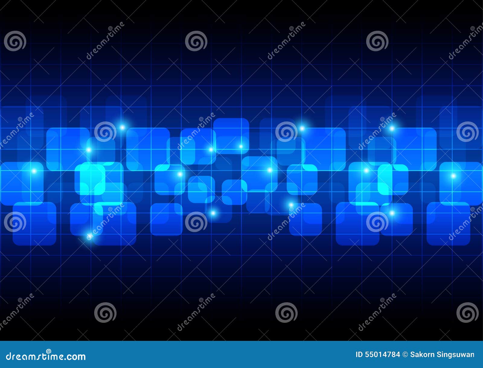 Abstract Round Rectangle on Blue Color Background with Table Stock ...