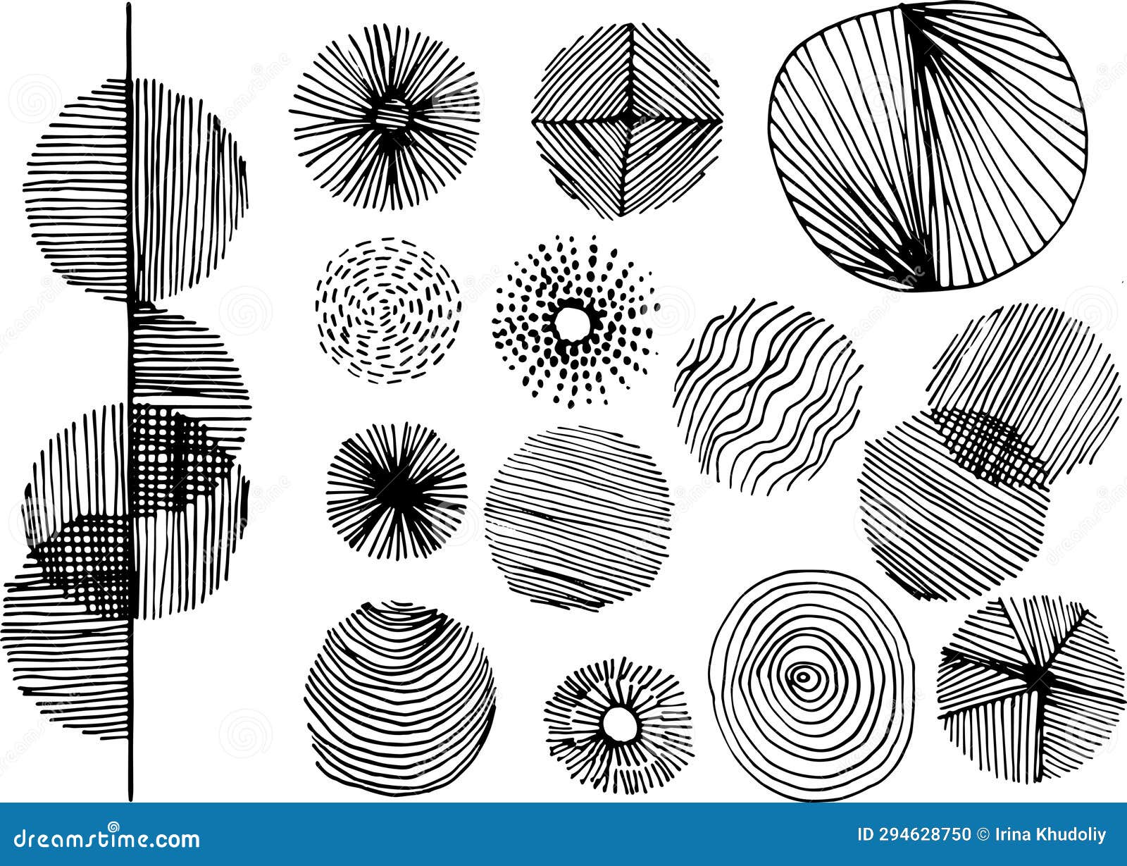 Abstract Round Shape Design Elements Stock Illustration - Illustration ...