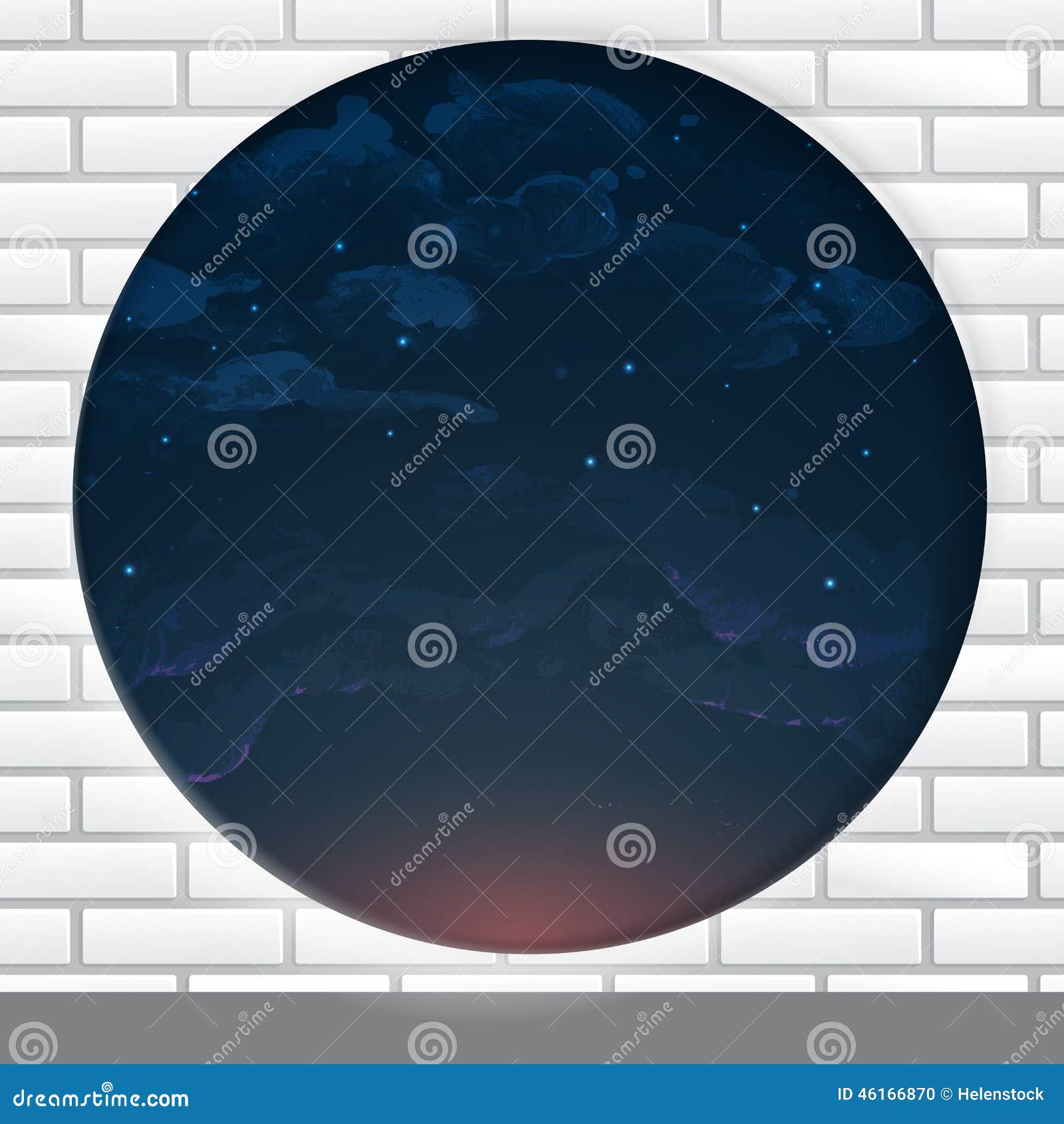 Abstract Round Shape with Frame Stock Vector - Illustration of gouache ...
