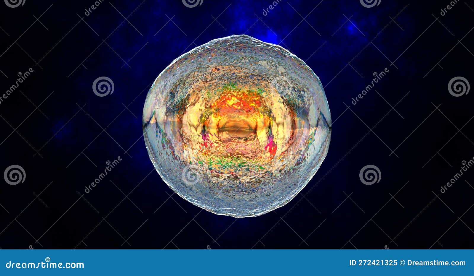 Abstract Round Sphere Liquid Iridescent Soap Bubble Futuristic ...