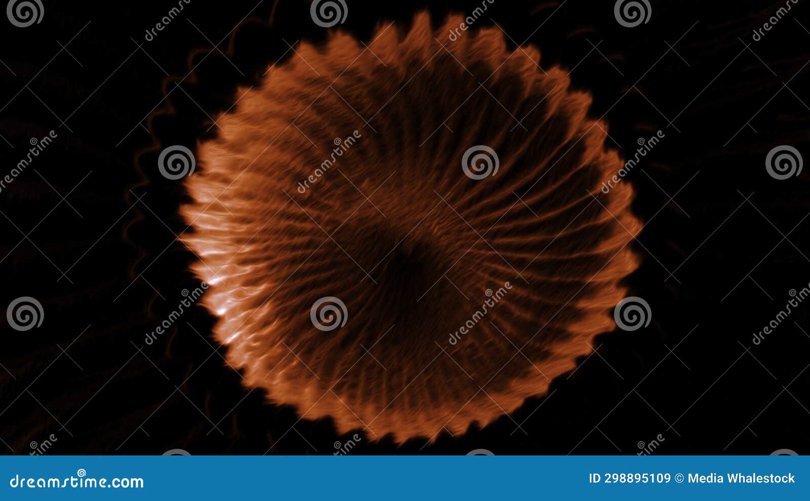 Abstract Round Spinning Shape with Blades Isolated on a Black ...