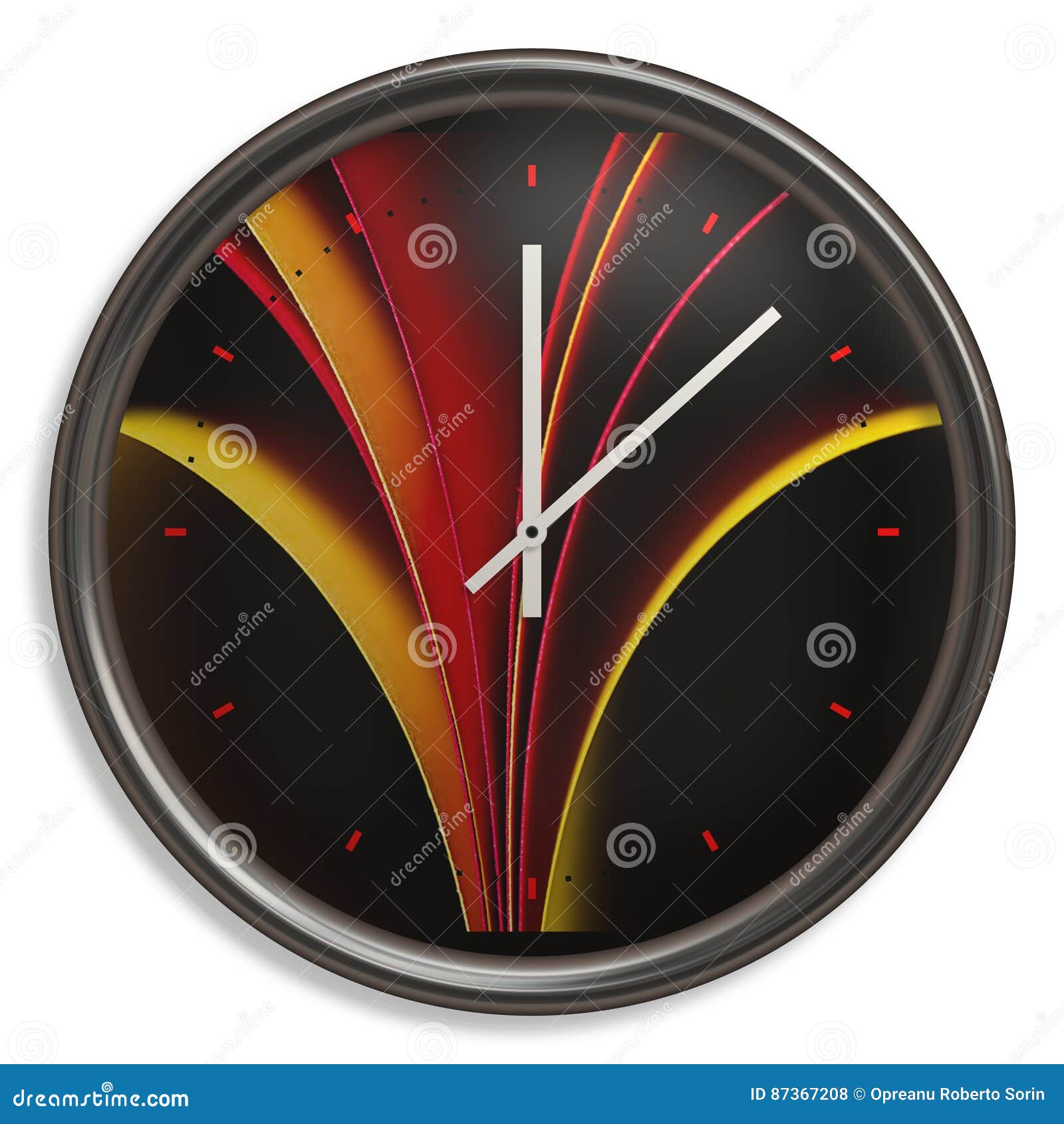 Abstract round wall clock stock illustration. Illustration of alarm ...