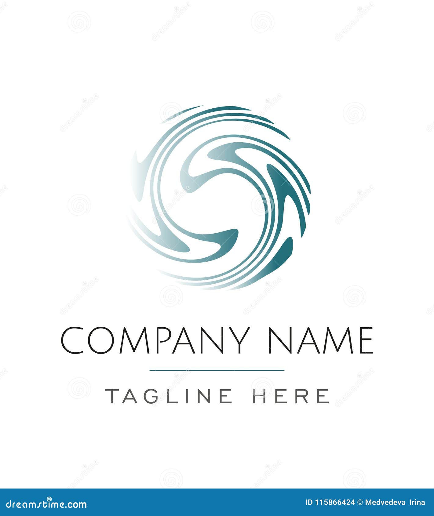 Abstract Round Water Circle Logo Vector Stock Vector - Illustration of ...