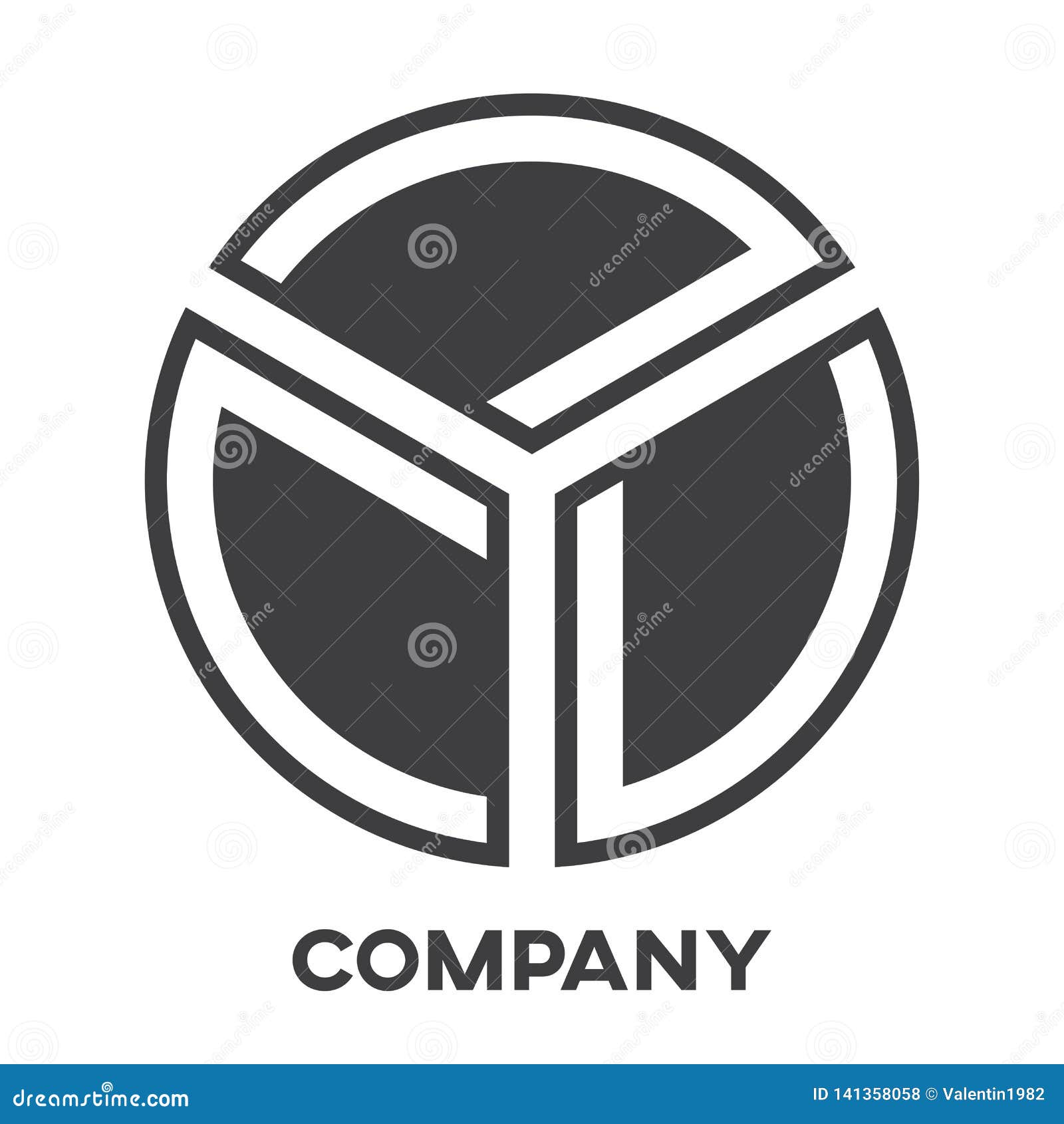 Abstract Round Y Logo. Vector Illustration. Stock Vector - Illustration ...