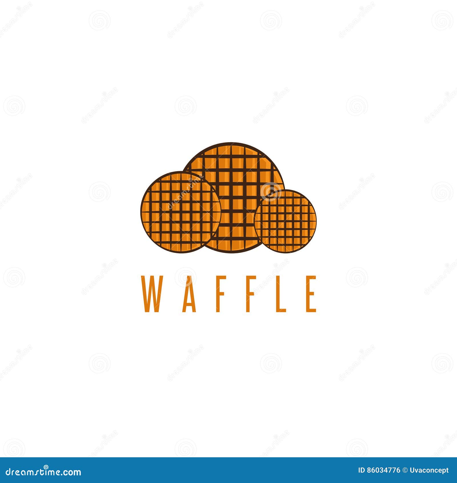 Abstract Rounded Delicious Waffle Vector Design Stock Vector ...