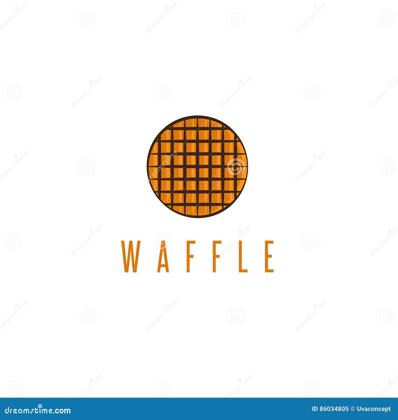 Abstract Rounded Delicious Waffle Vector Design Stock Vector ...