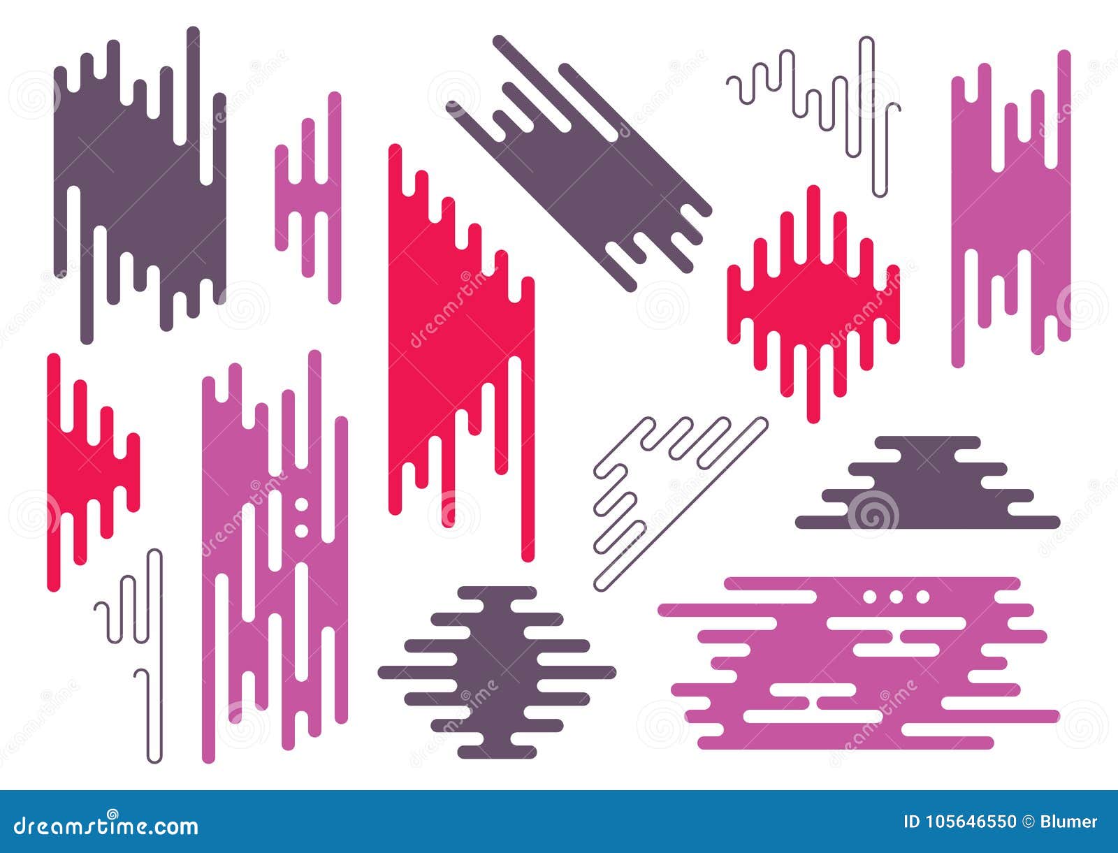 Abstract Rounded Line Design Elements Stock Vector - Illustration of ...
