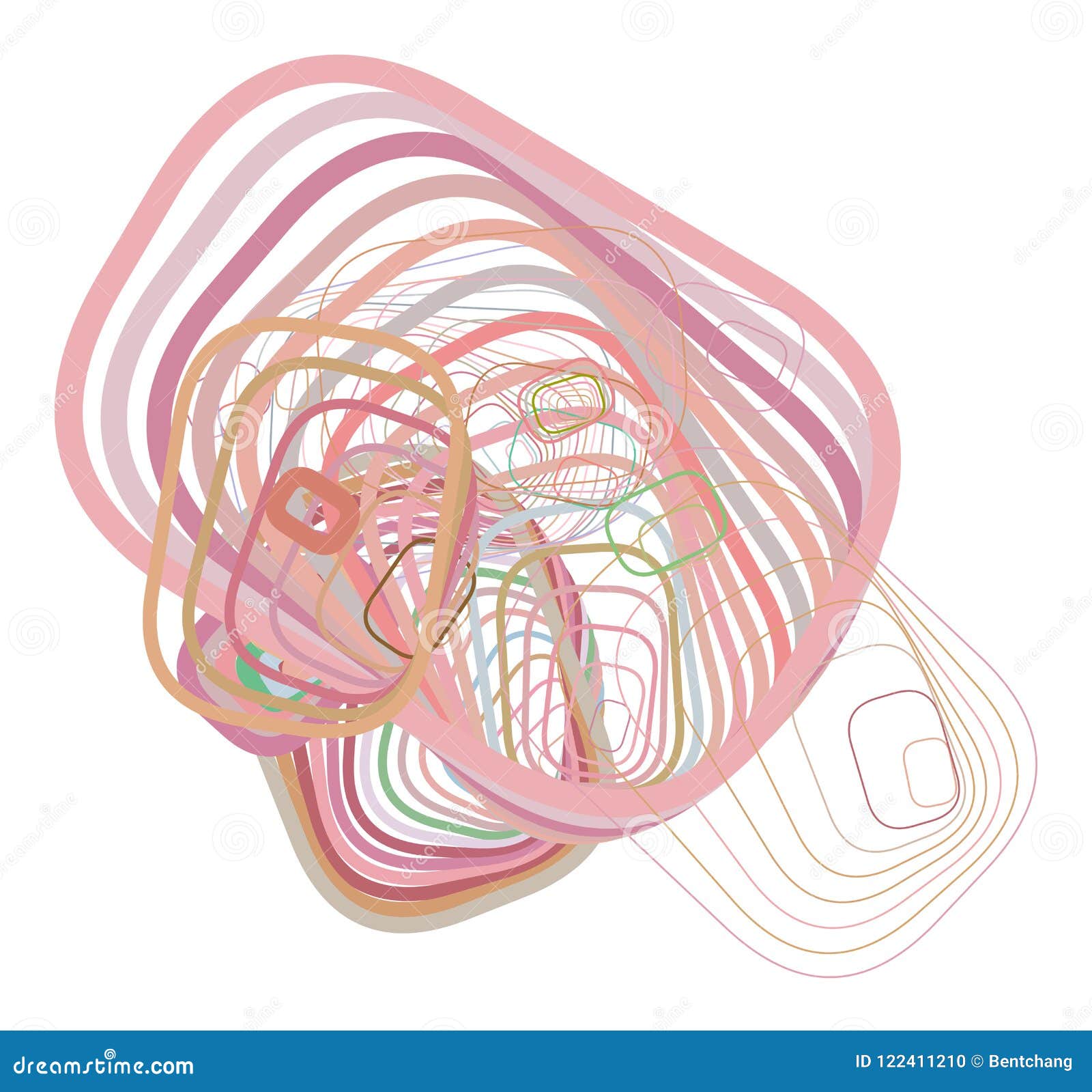 Abstract Rounded Rectangle Geometric Pattern, Colorful & Artistic for ...