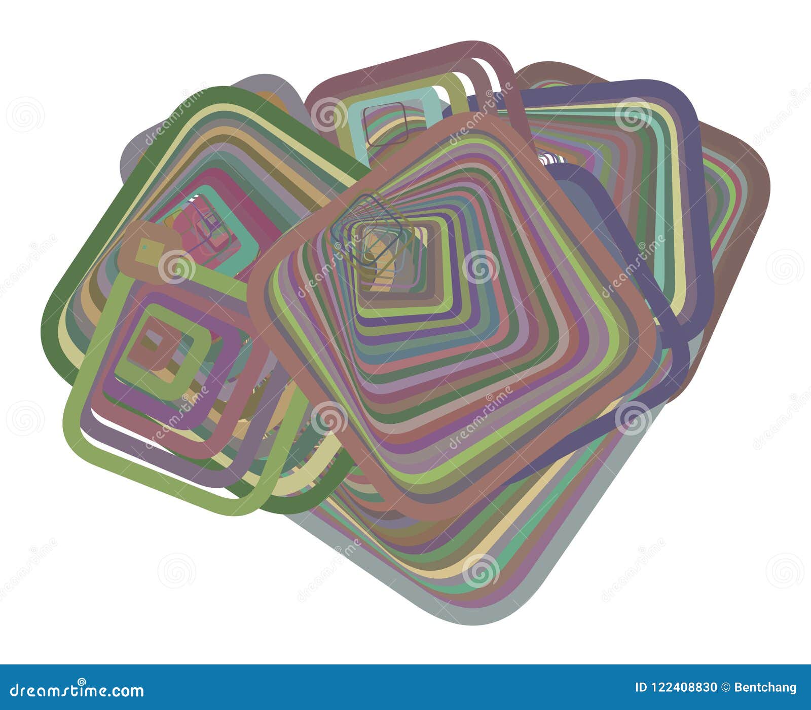 Abstract Rounded Rectangle Geometric Pattern, Colorful & Artistic for ...