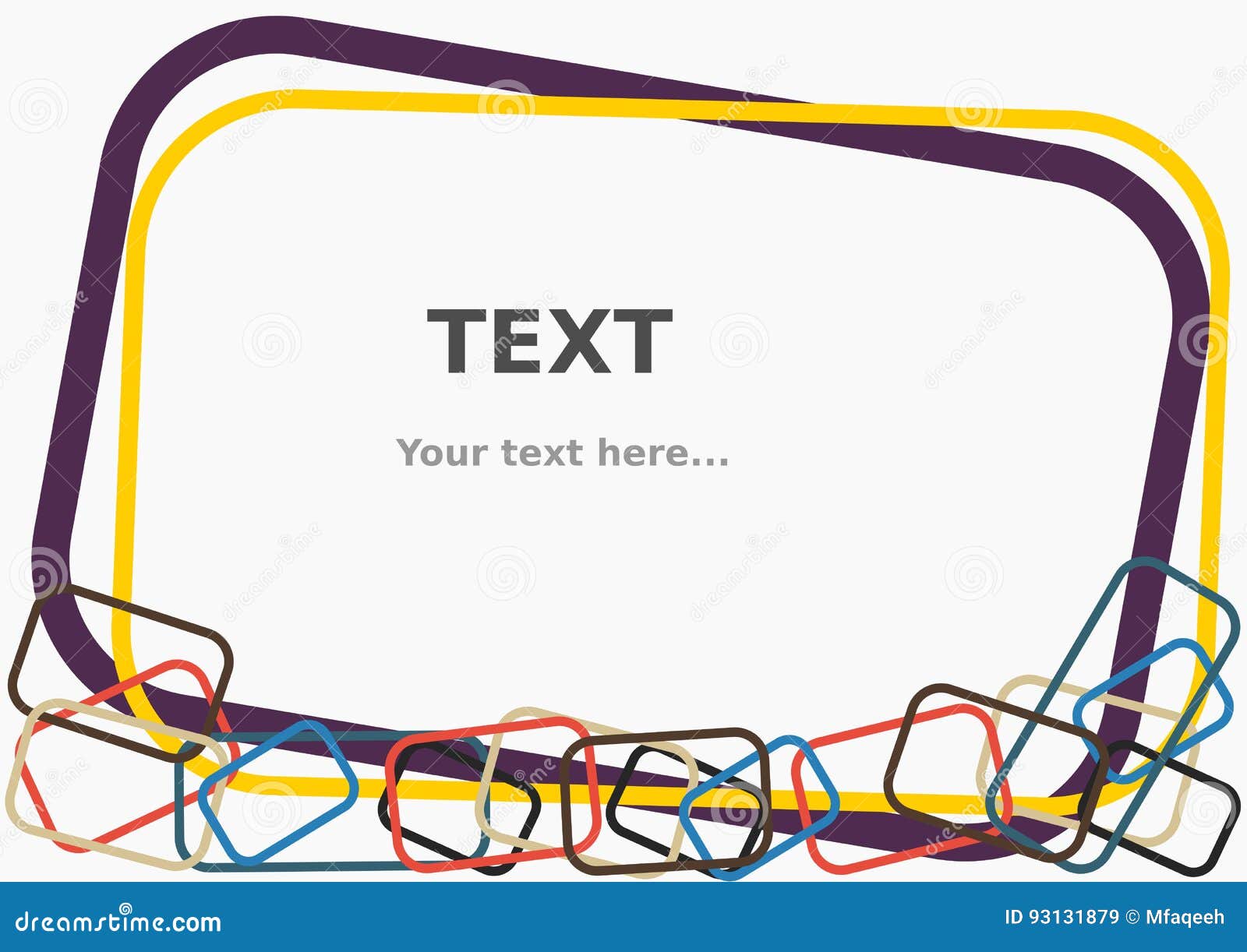 Abstract Colorful Outline Rounded Rectangles for Text Background Stock ...