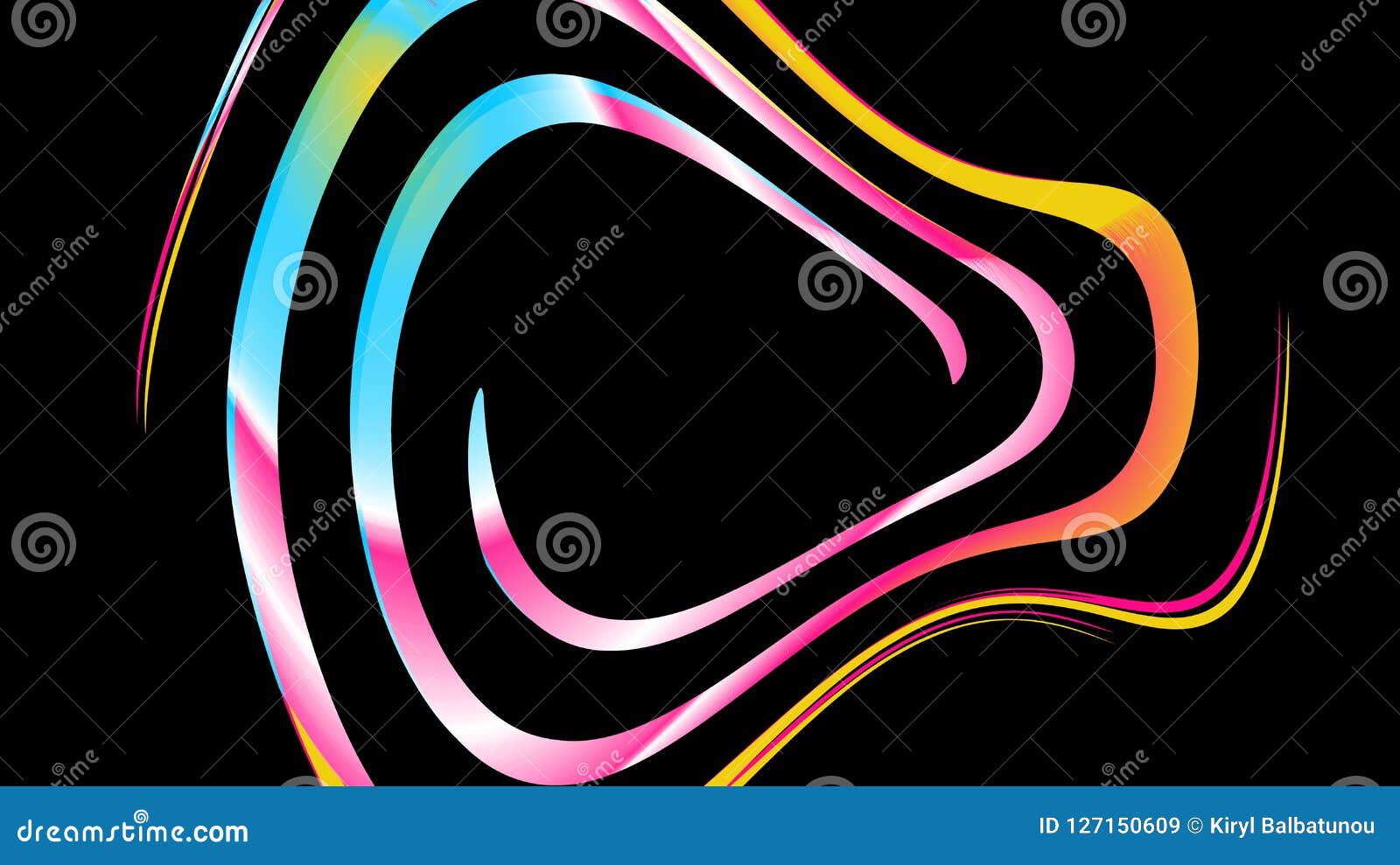 Abstract Rounded Twisted Abstract Circular Cosmic Rainbow Striped ...