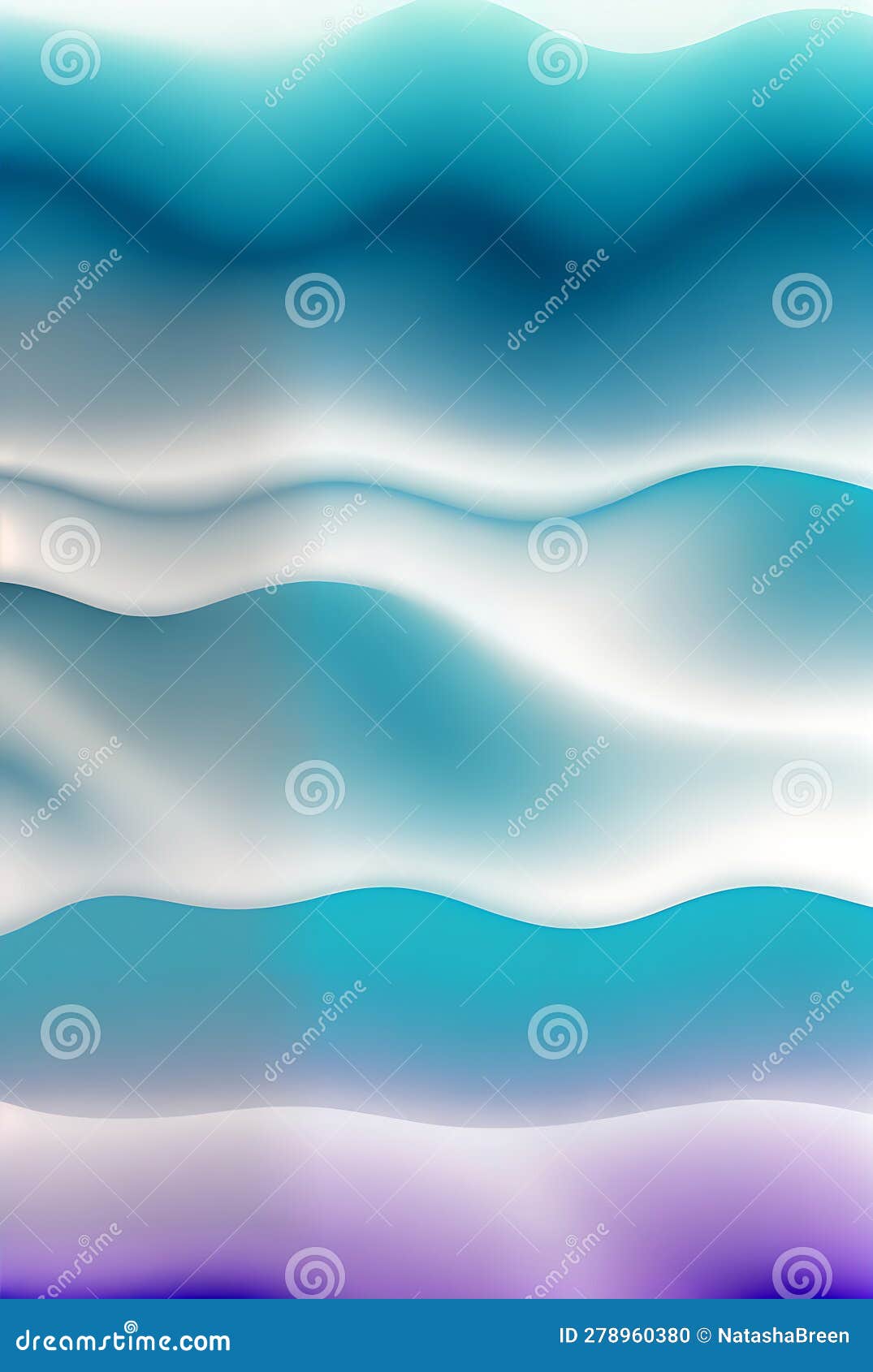 Abstract Row of Big Realistic Waves. Stock Illustration - Illustration ...