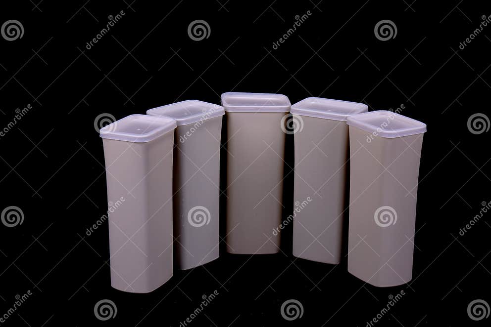 Abstract of Row of Plastic Containers Stock Image - Image of abstract ...