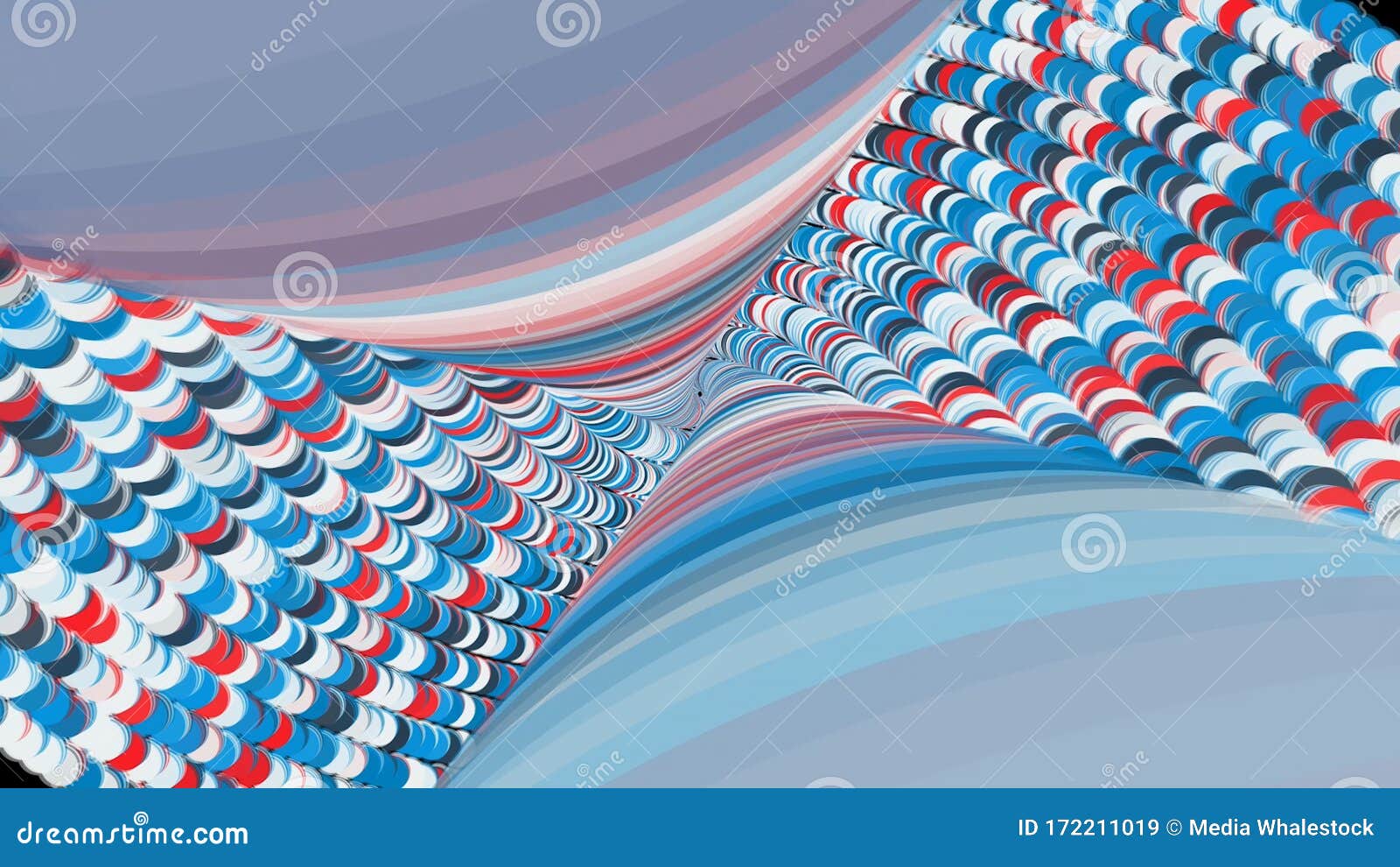 Abstract Rows of Small Circles Rotating Fast and Becoming Giant 3D ...