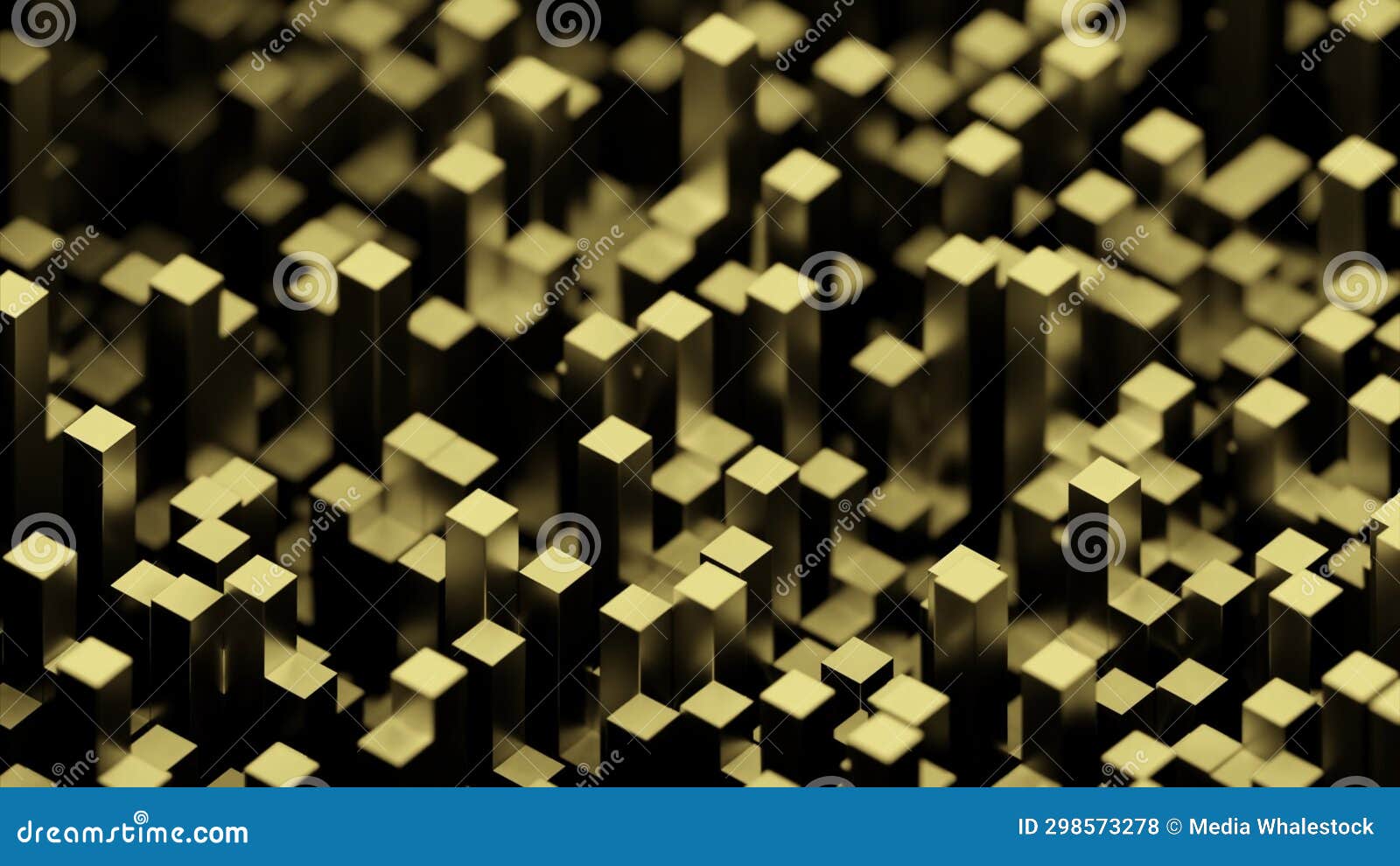 Abstract Rows of Square Shaped Blocks Randomly Sliding Up and Down ...