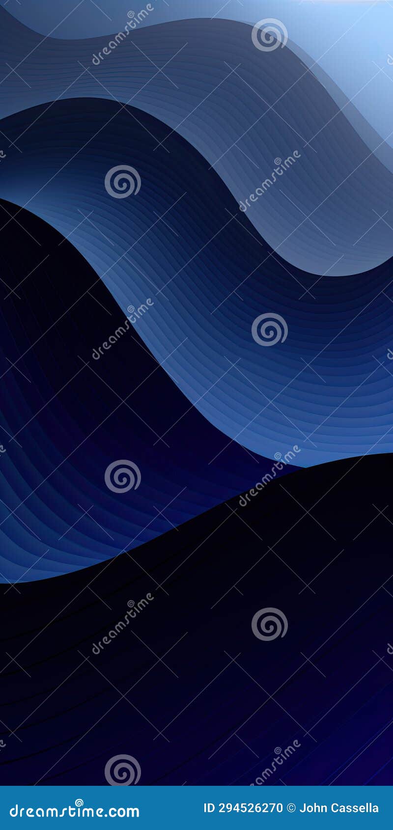 Abstract Royal Blue Wave Flow Background Stock Illustration ...