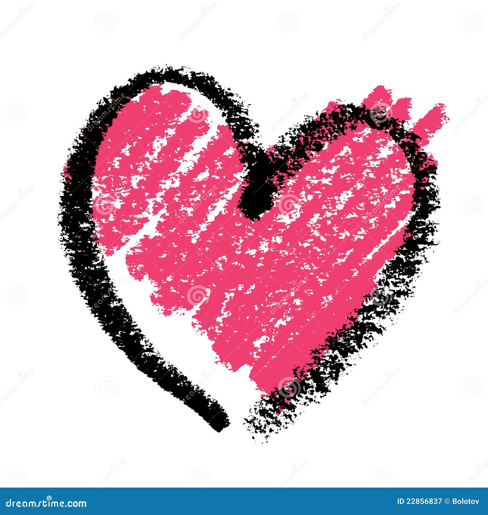 Abstract roze hart vector illustratie. Illustration of borstel - 22856837