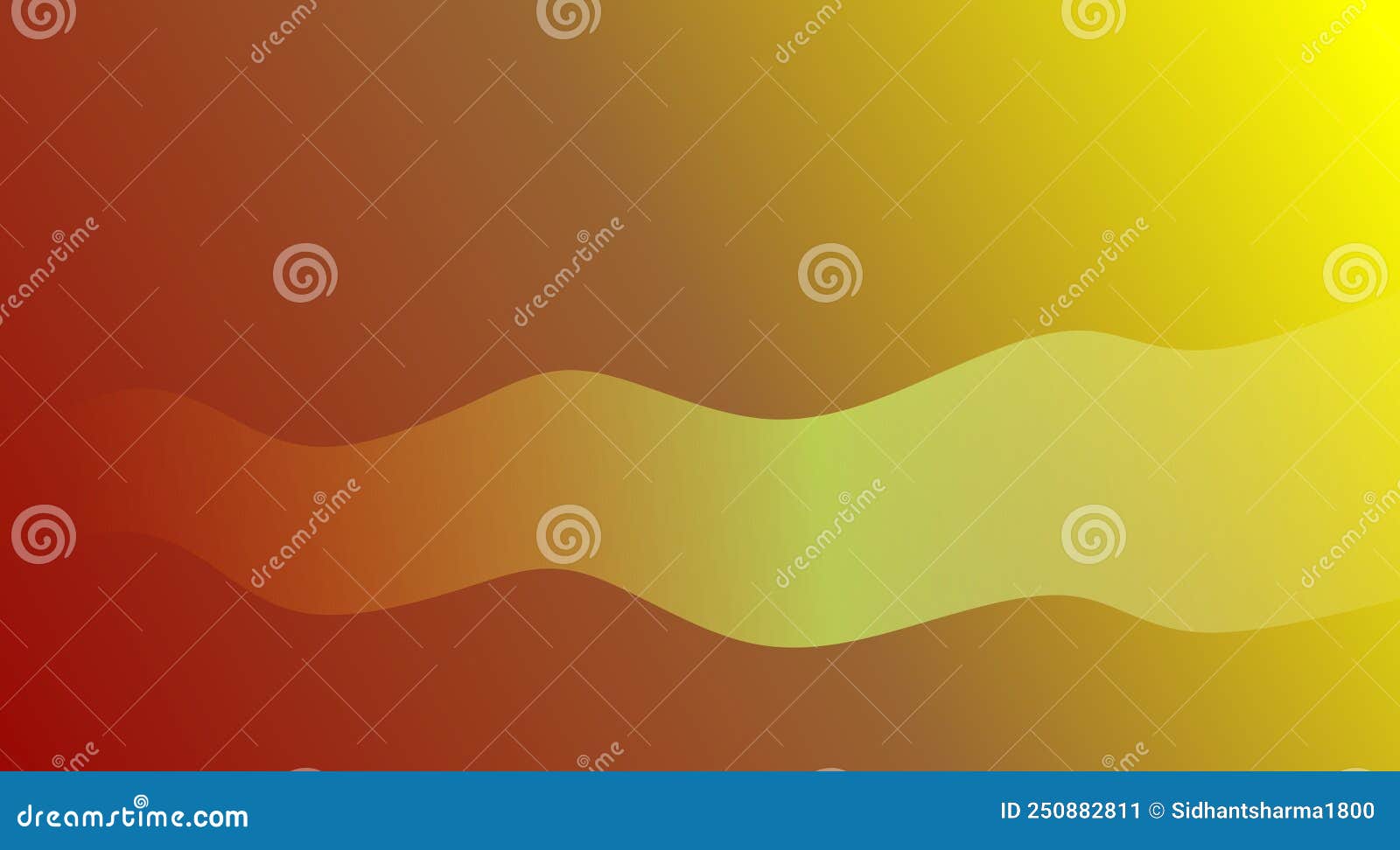 Abstract Ruby Red and Yellow Color Mixture Mint Green Wavy Curves ...