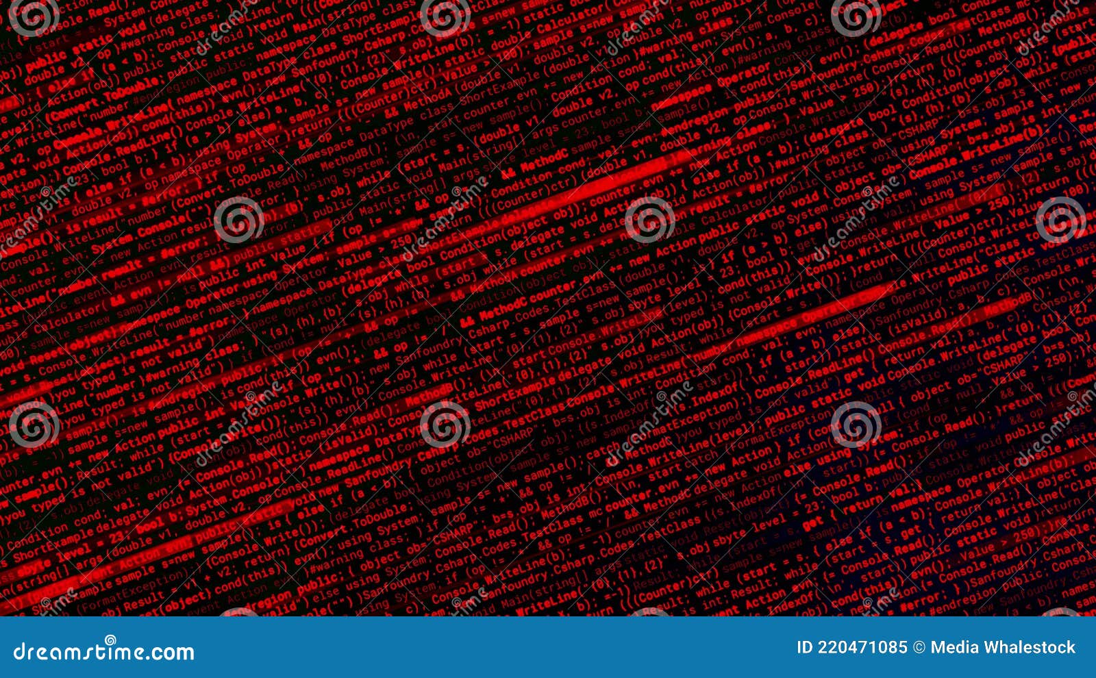 Abstract Running from Left To Right Random Lines of a Computer Code. Animation Stock Video ...