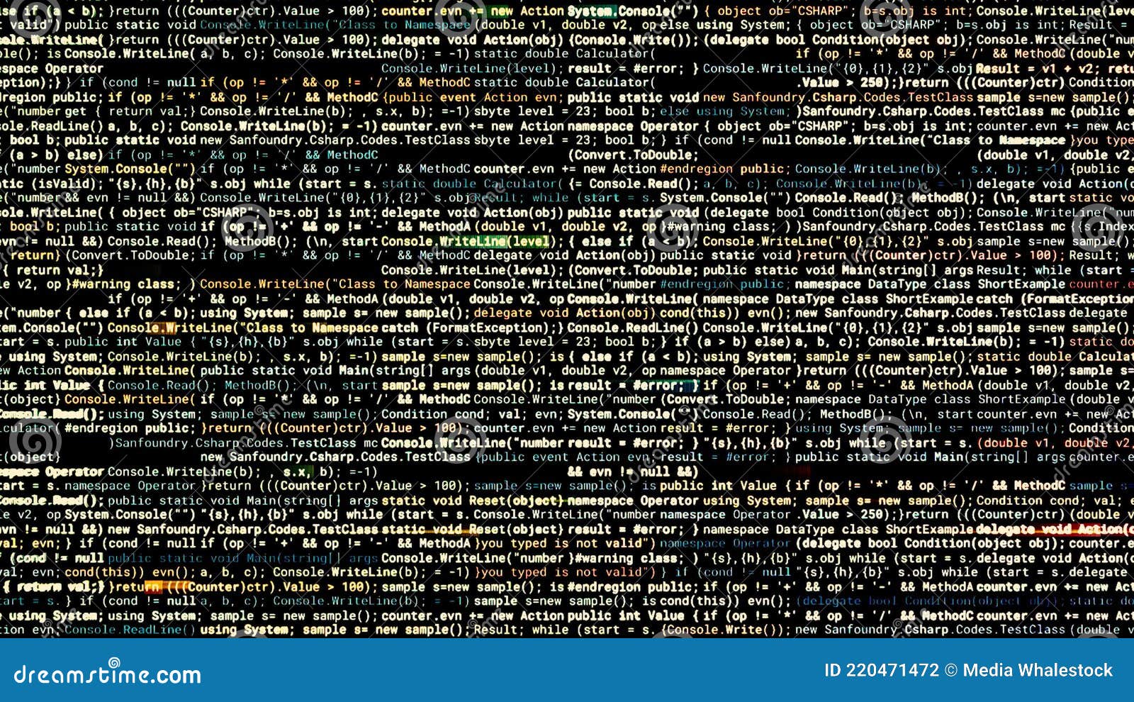 Abstract Running from Left To Right Random Lines of a Computer Code. Animation Stock Footage ...