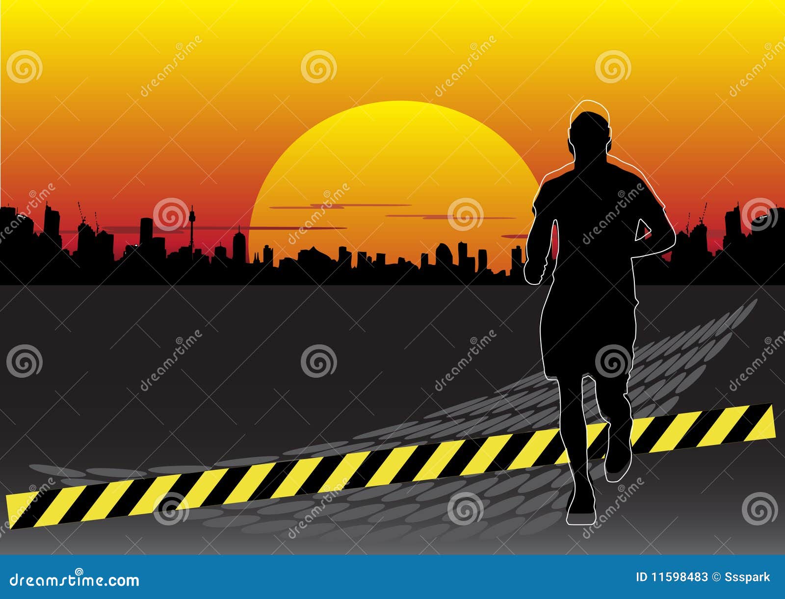 Abstract running man stock illustration. Image of early - 11598483