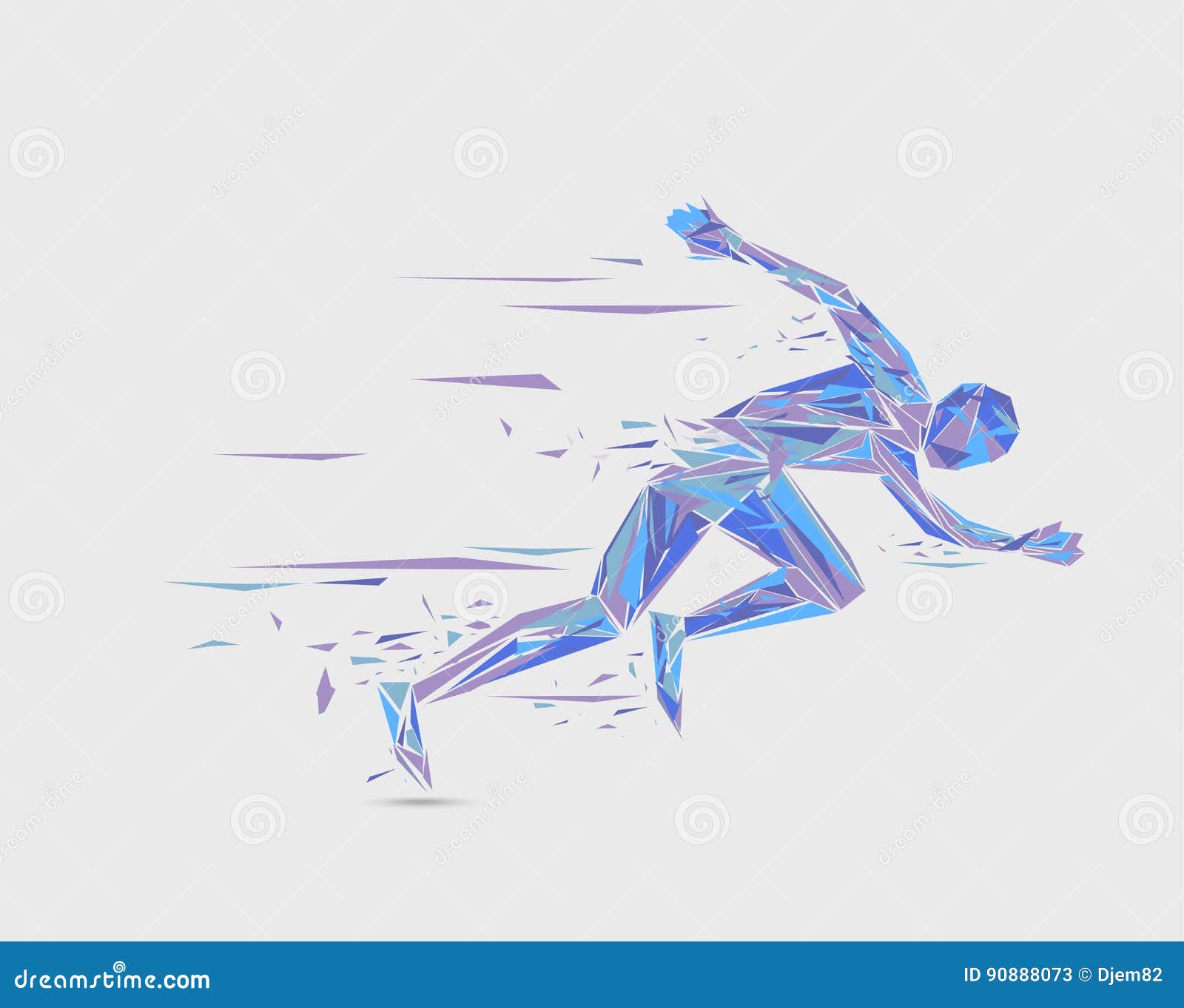 Abstract running man stock vector. Illustration of abstract - 90888073