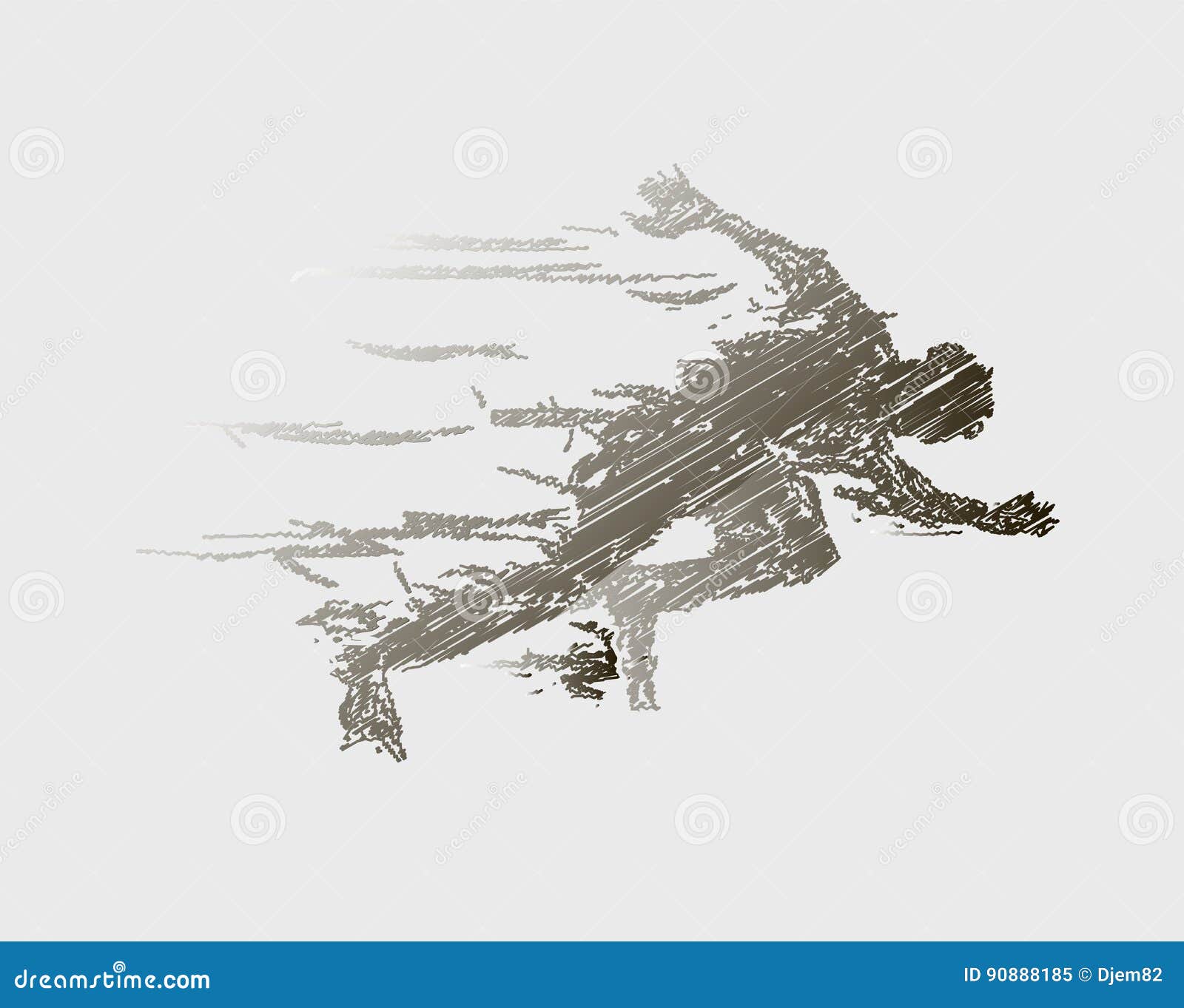 Abstract running man stock vector. Illustration of human - 90888185