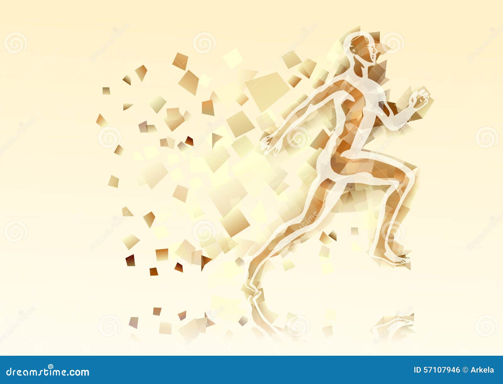 Abstract running man stock vector. Illustration of speed - 57107946