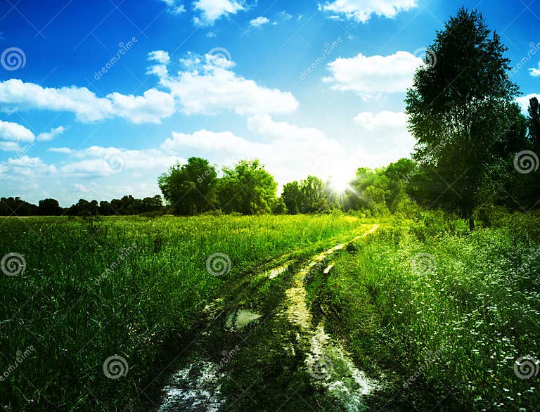 Abstract rural landscape stock image. Image of ripe, lawn - 25244747
