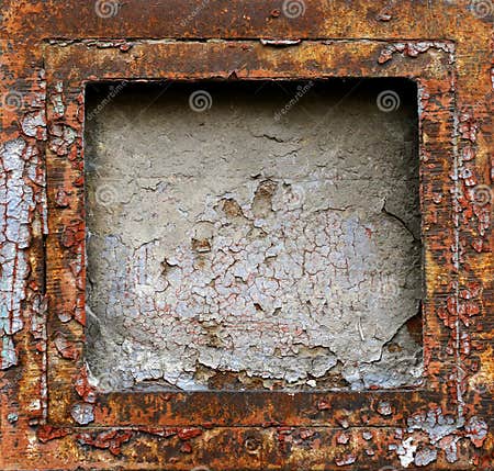 Abstract Rusty Grunge Metal Frame Stock Image - Image of damaged ...