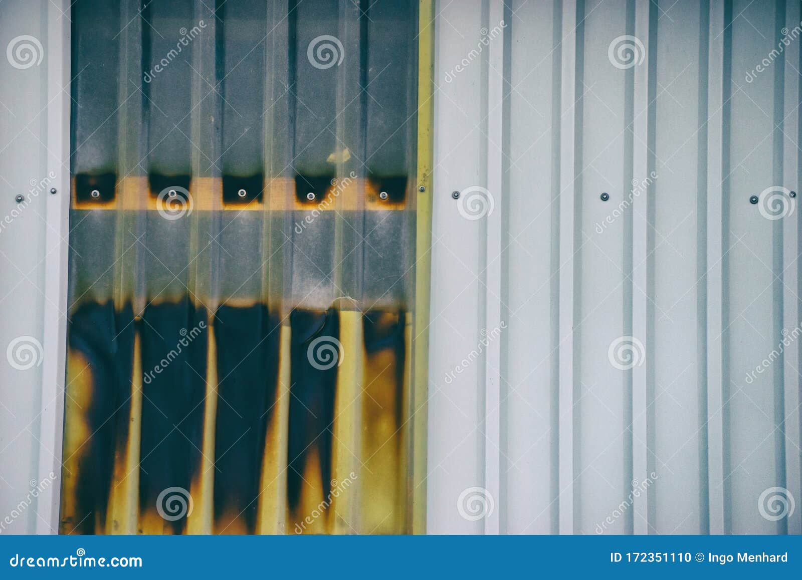 Rusty Texture of a White Garage Door Stock Photo - Image of transparent ...