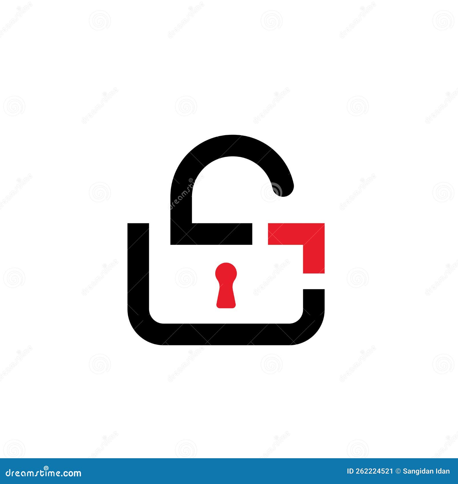 Letter Lock Logo Design Vector Stock Vector Illustration Of Alphabet ...