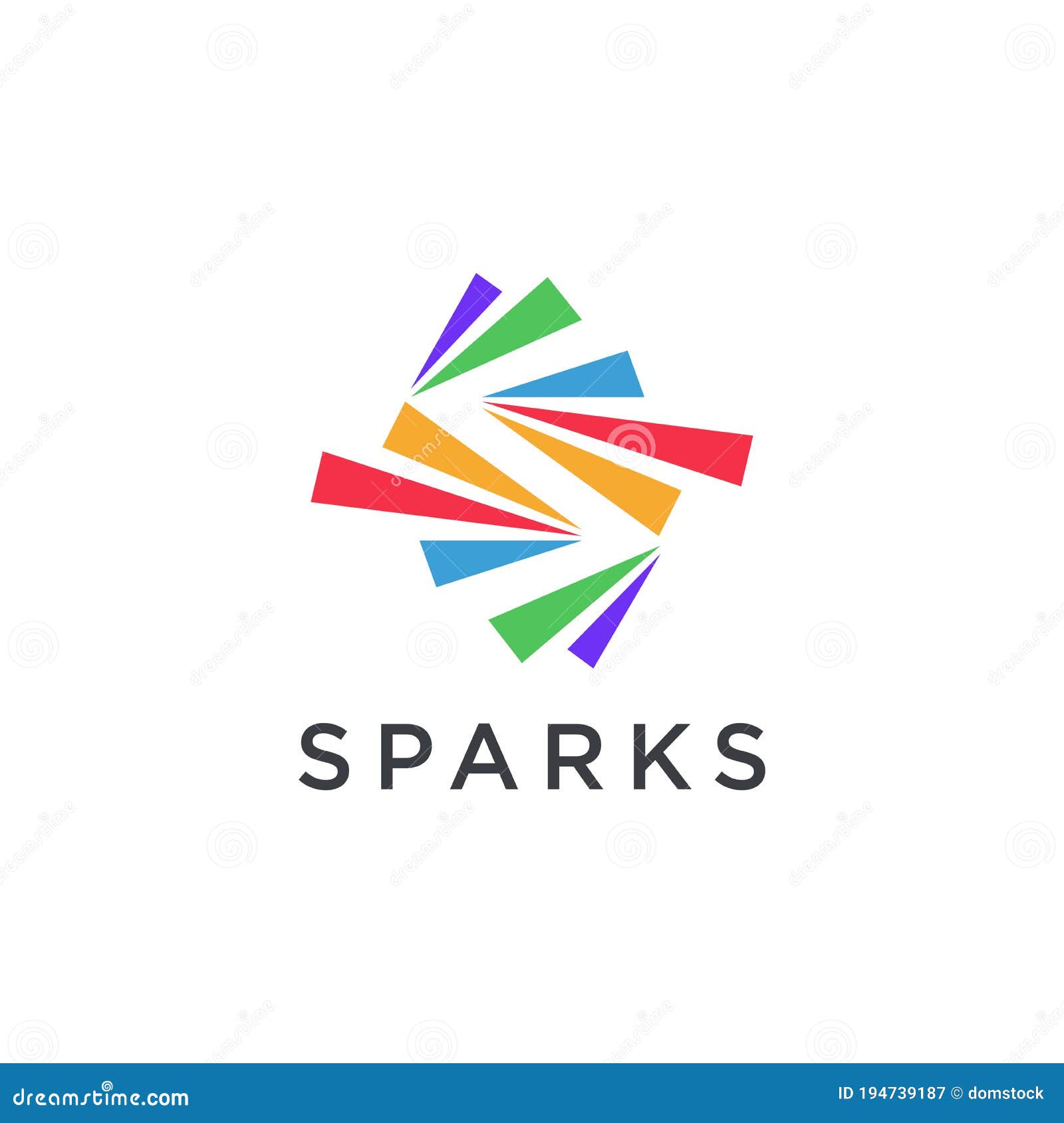 Abstract S Letter for Spark Logo Icon on Negative Space Stock Vector ...