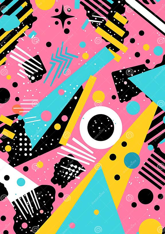 Abstract 90s Pattern 90s Retro Nostalgic Frame Stock Illustration ...