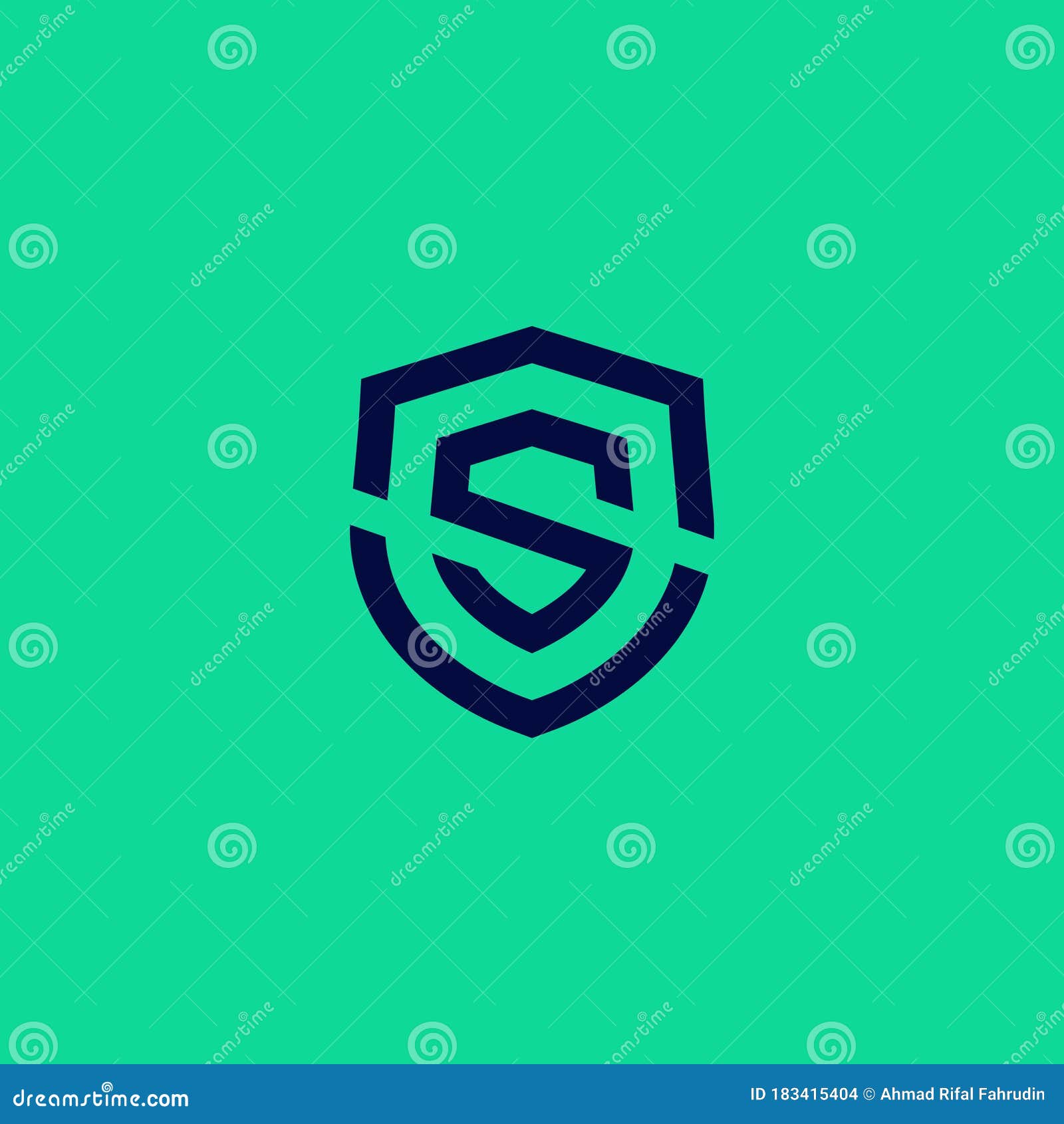 Abstract S Shield Logo . Letter S in the Shield with Clean Outline or ...