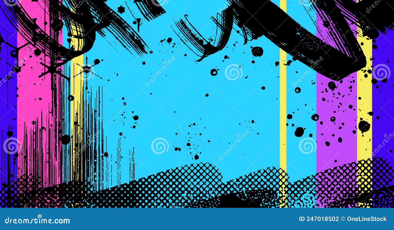 Abstract 80s Style Colorful Vivid Optimistic Background Stock Photo ...