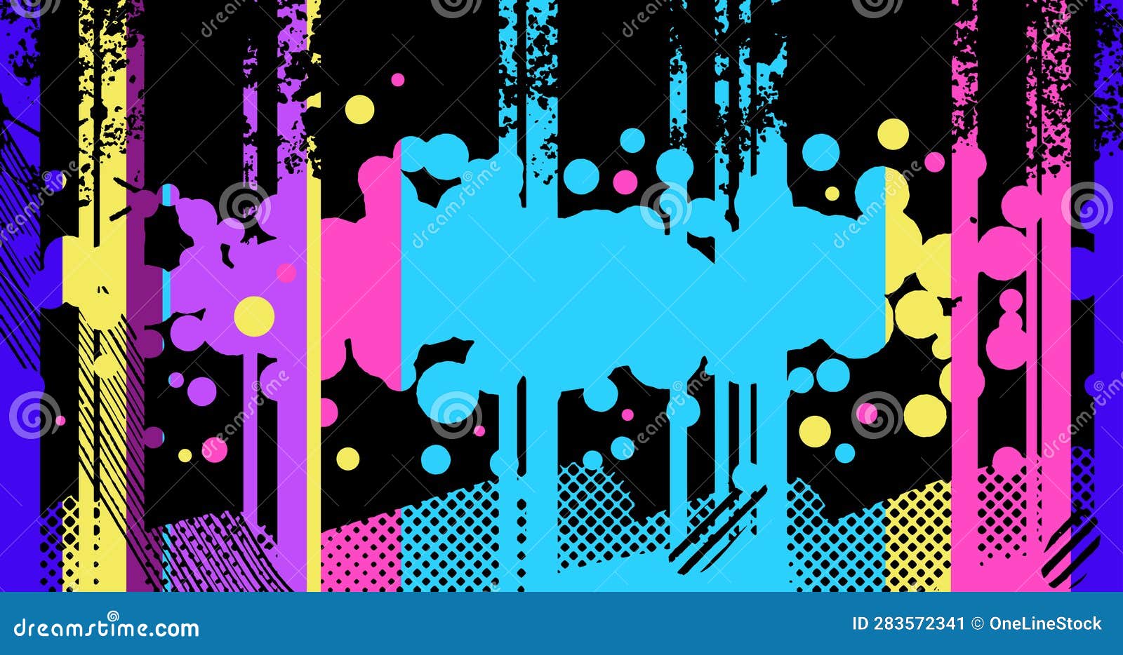 Abstract 80s Style Colorful Vivid Optimistic Background Stock ...