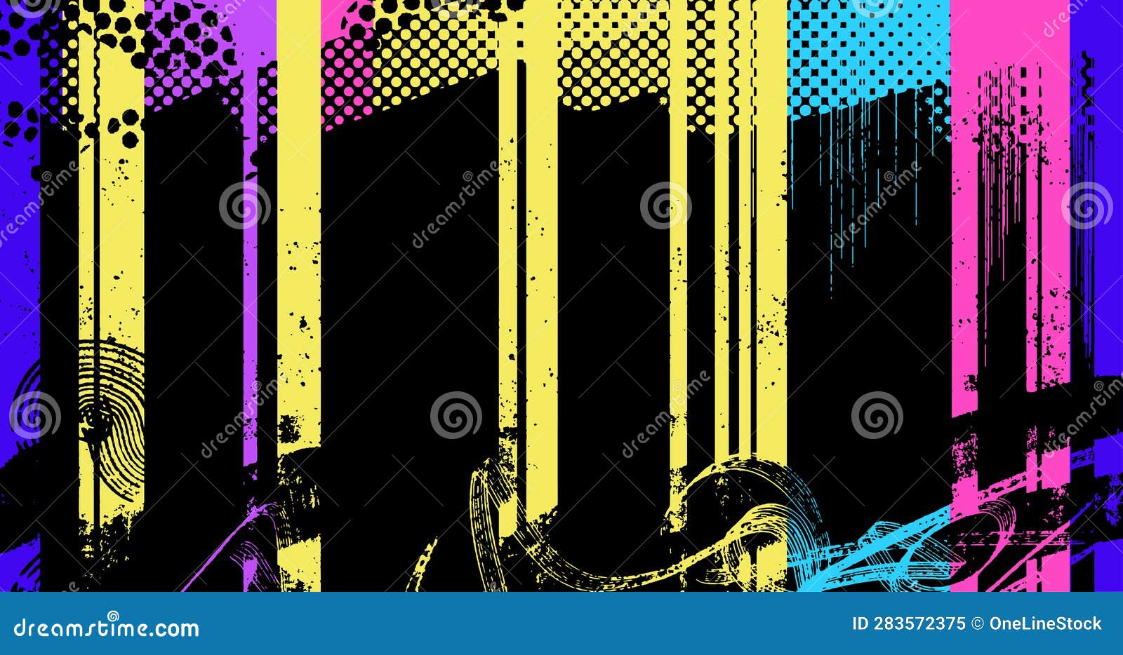 Abstract 80s Style Colorful Vivid Optimistic Background Stock ...
