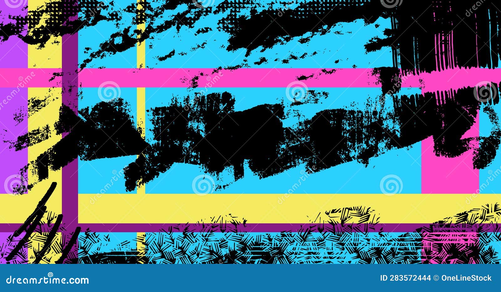 Abstract 80s Style Colorful Vivid Optimistic Background Stock ...