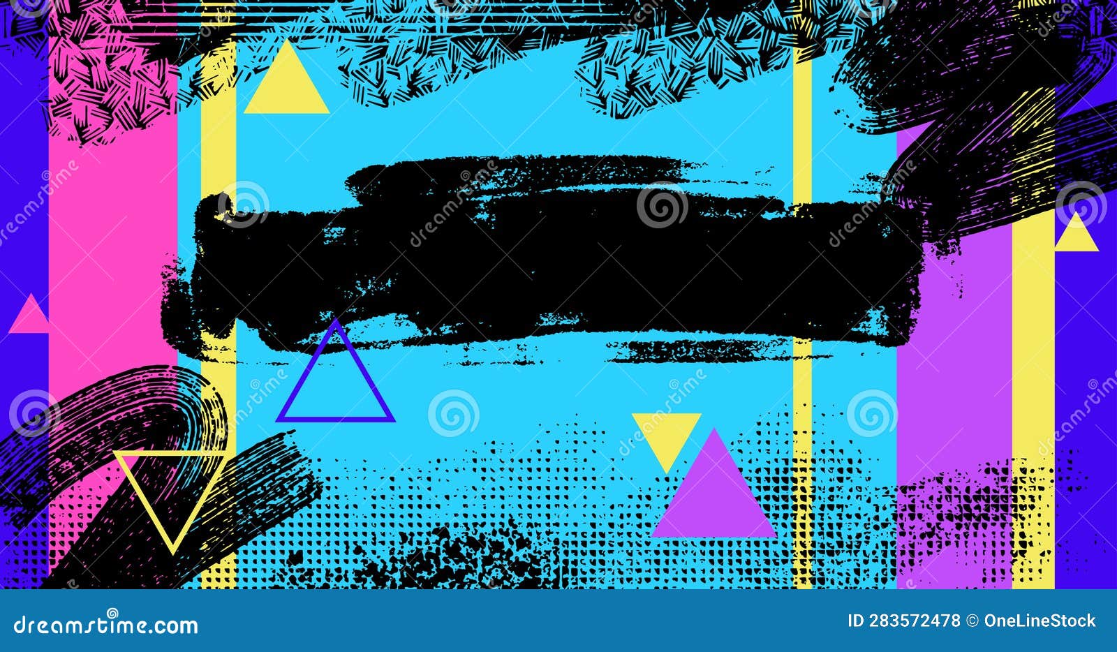 Abstract 80s Style Colorful Vivid Optimistic Background Stock ...