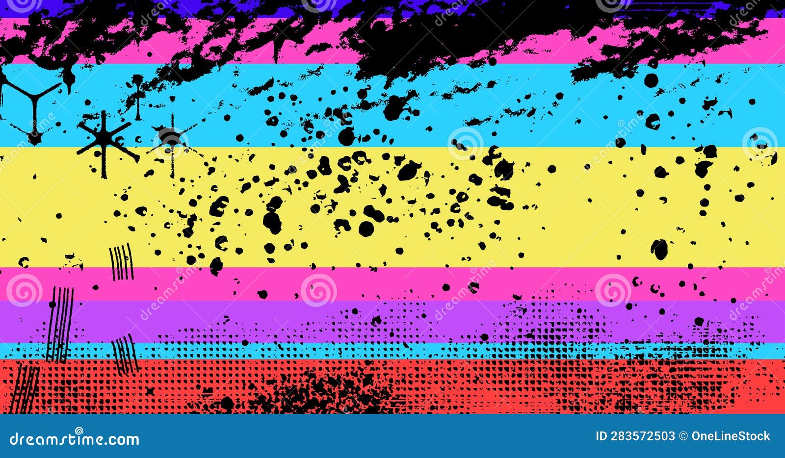 Abstract 80s Style Colorful Vivid Optimistic Background Stock ...