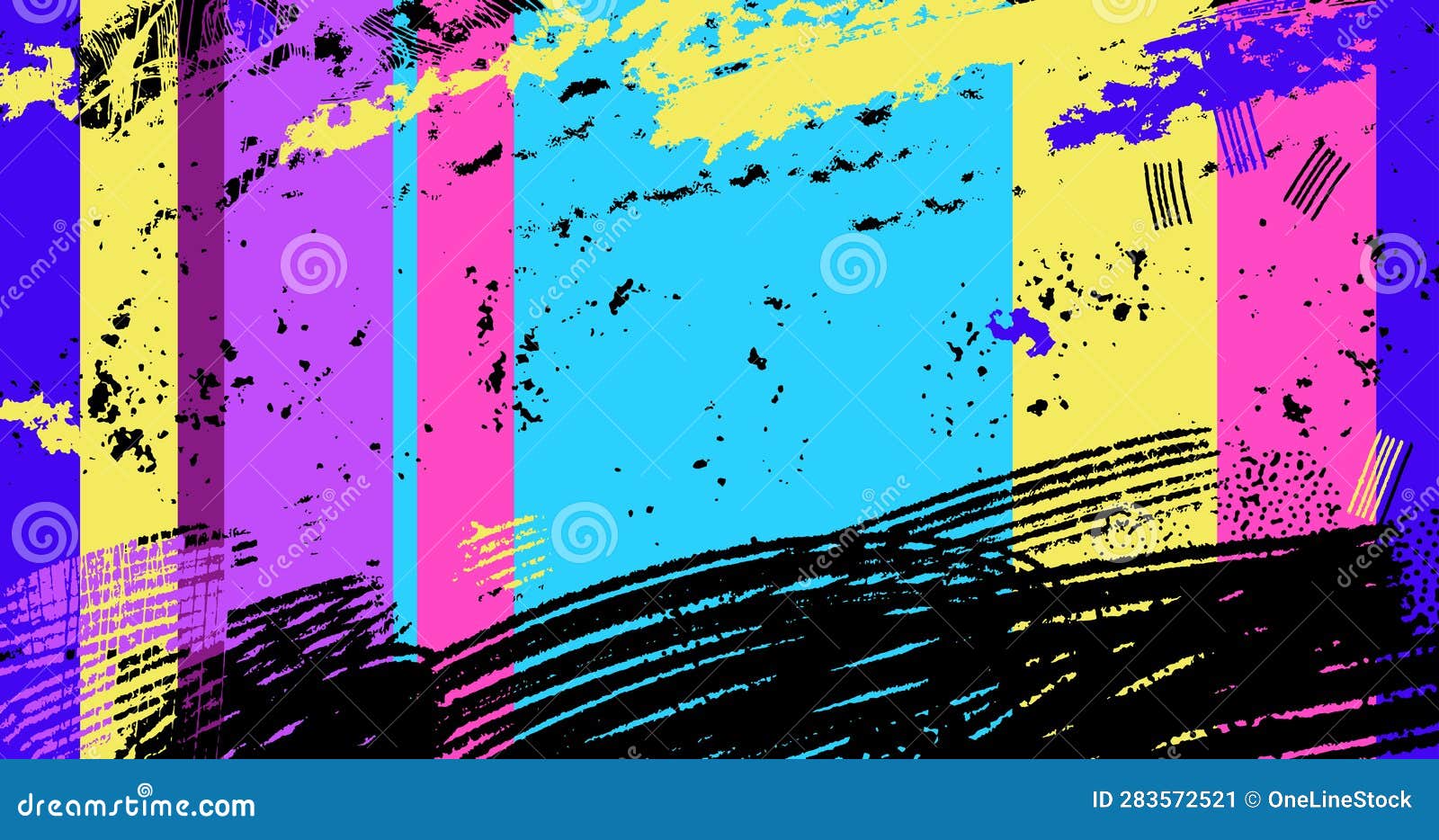 Abstract 80s Style Colorful Vivid Optimistic Background Stock ...