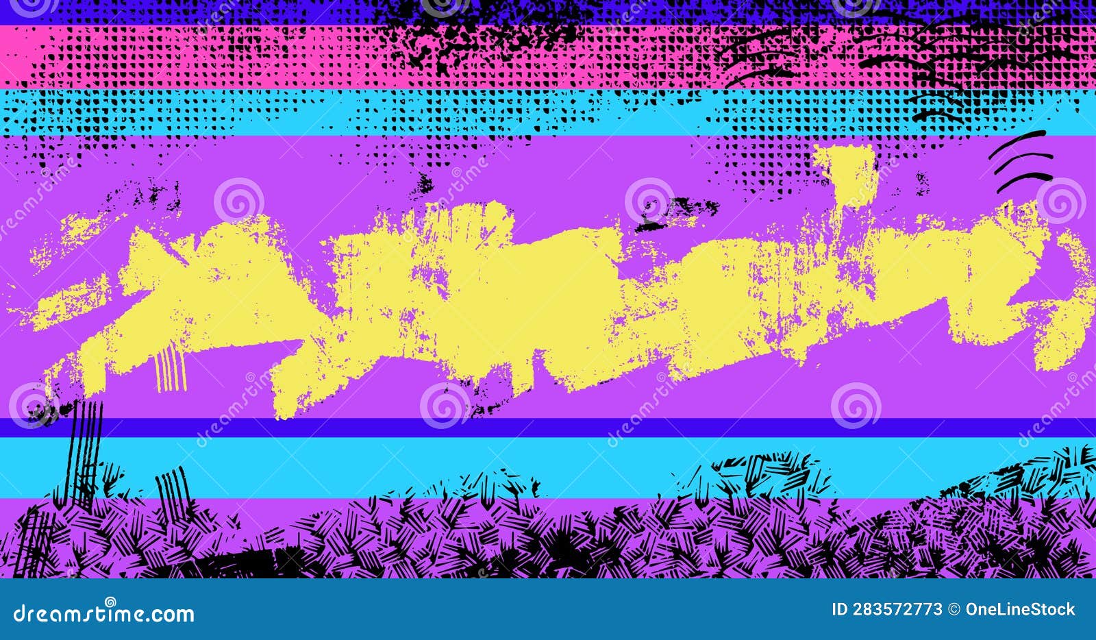 Abstract 80s Style Colorful Vivid Optimistic Background Stock ...