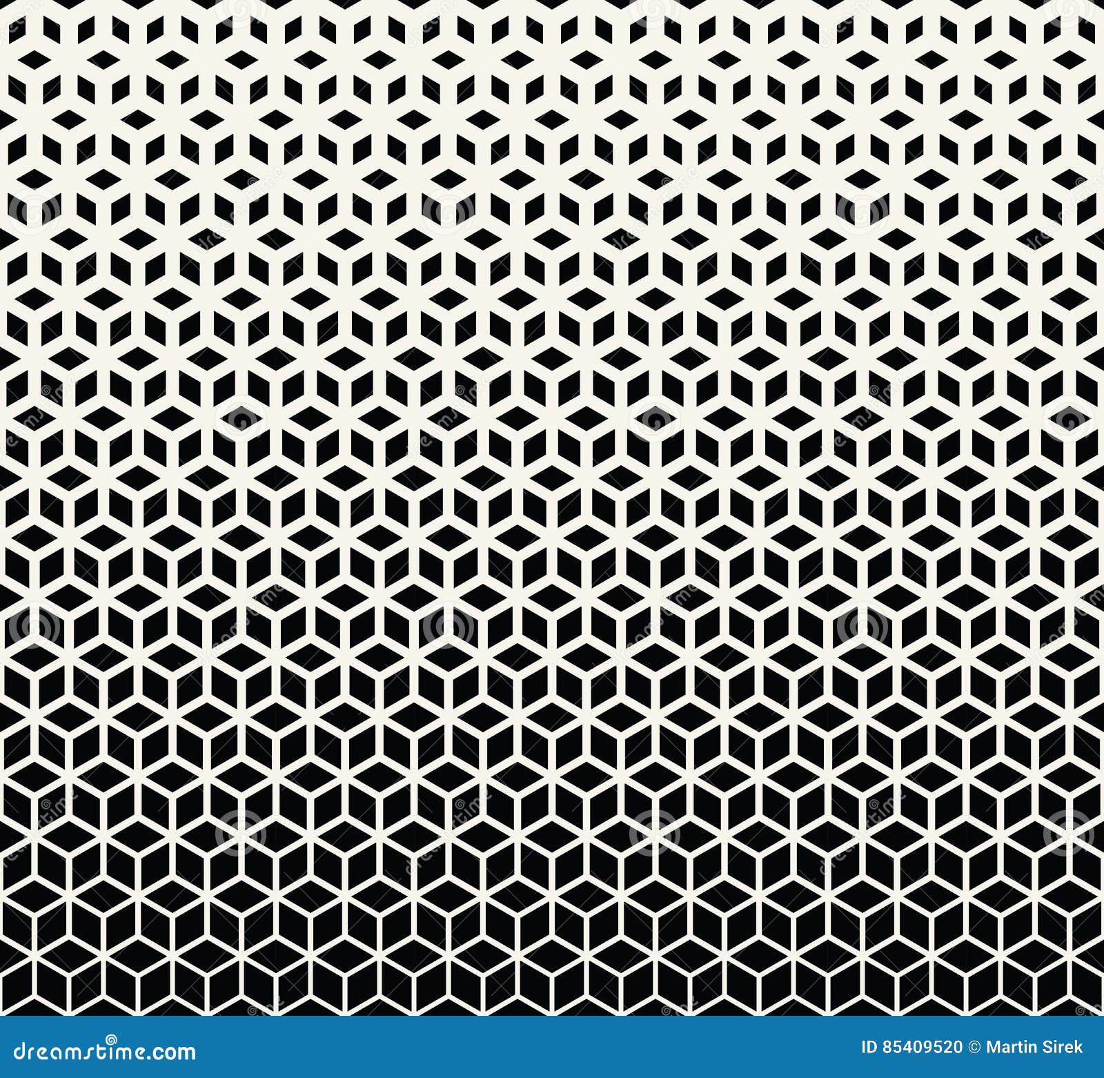 Abstract Sacred Geometry Black and White Grid Halftone Cubes Pattern ...
