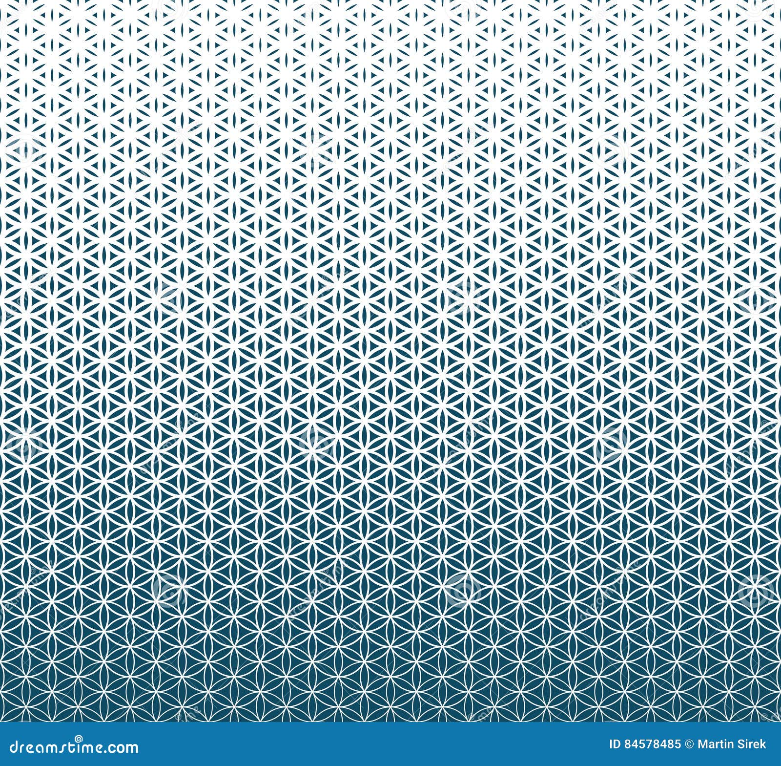 Abstract Sacred Geometry Blue Gradient Flower of Life Halftone Pattern ...
