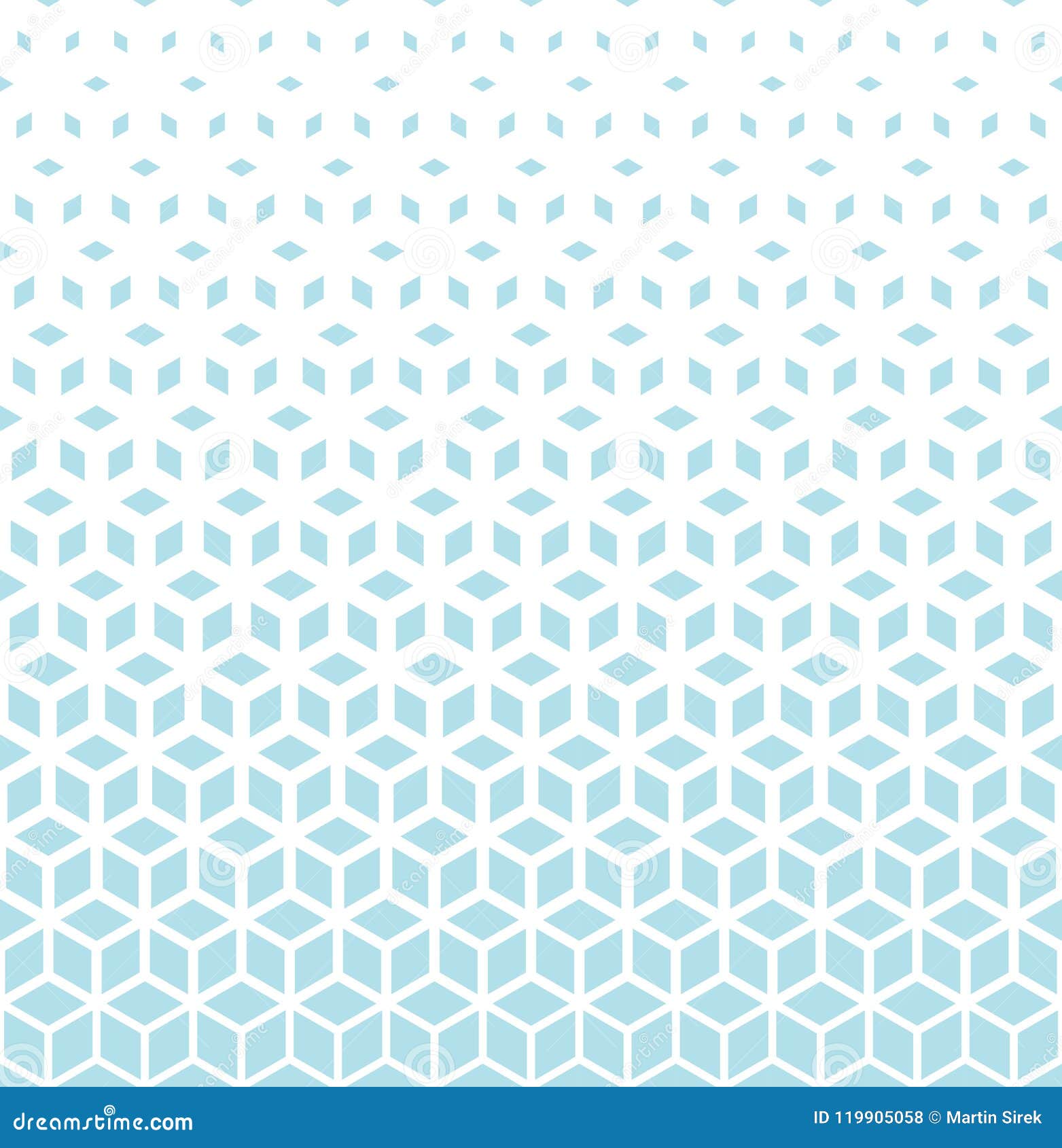 Abstract Sacred Geometry Blue Grid Halftone Cubes Pattern Stock Vector ...