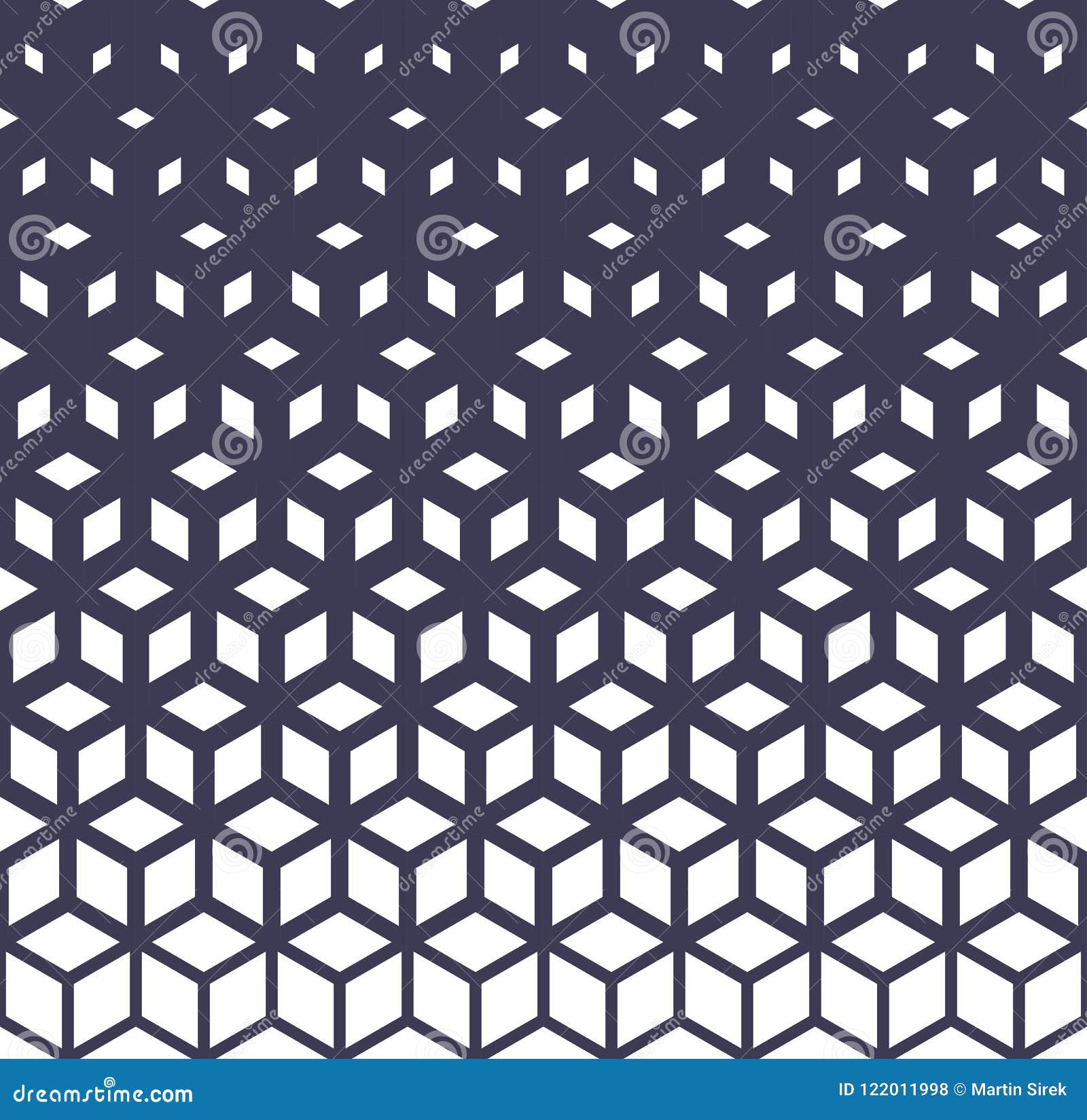 Abstract Sacred Geometry Black And White Grid Halftone Cubes Pattern ...